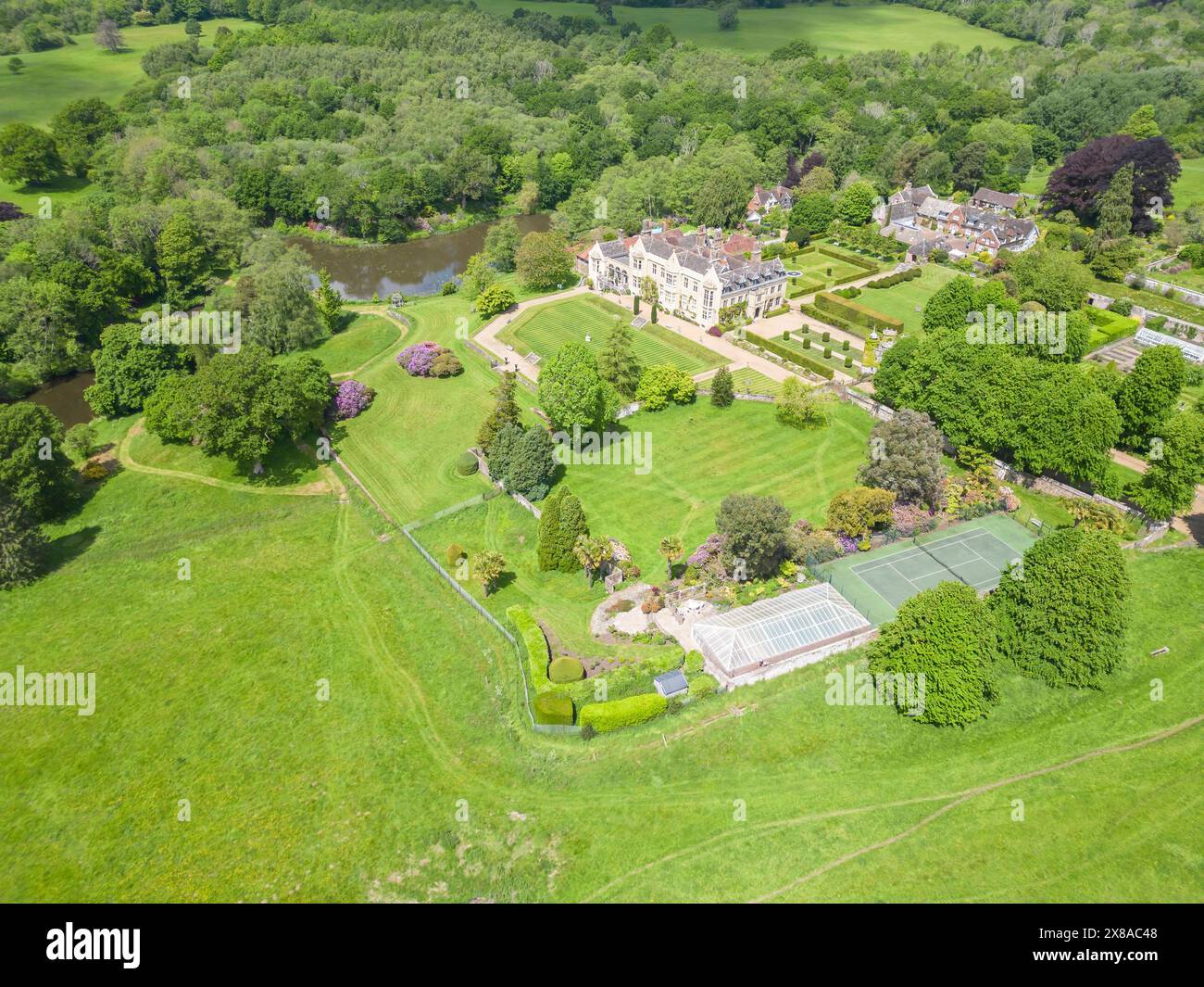 aerial view of cuckfield park private elizabethan house in cuckfield ...