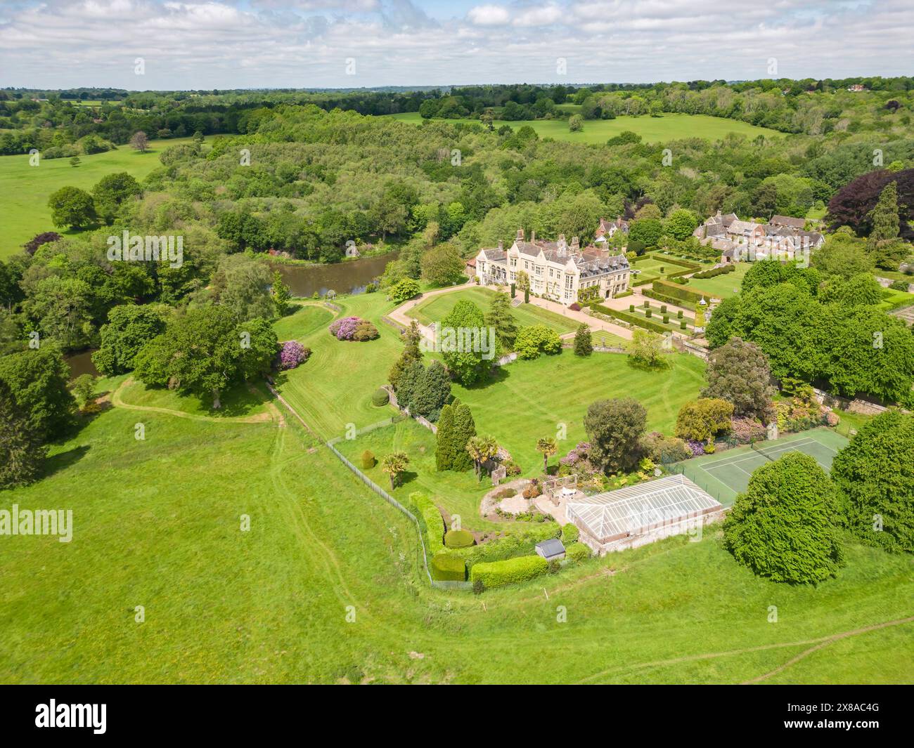 aerial view of cuckfield park private elizabethan house in cuckfield ...