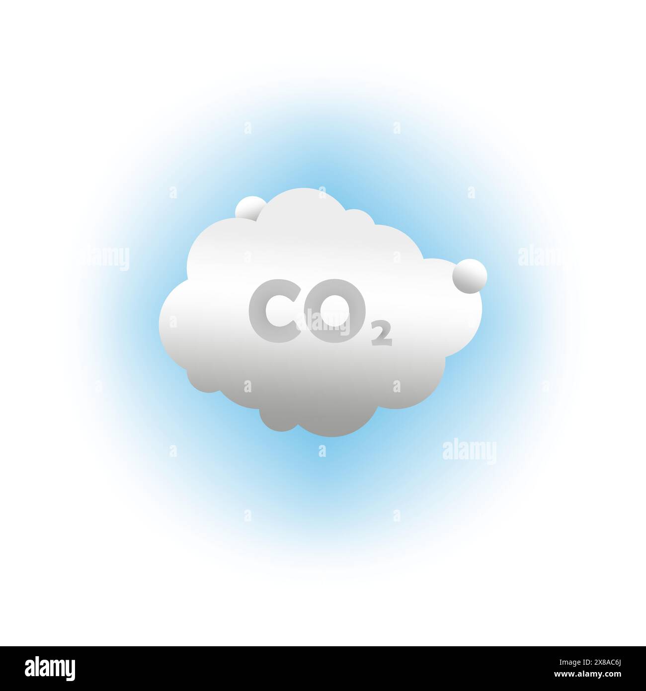 CO2 Emission Cloud Icon. Pollution Concept Vector. Greenhouse Gas ...