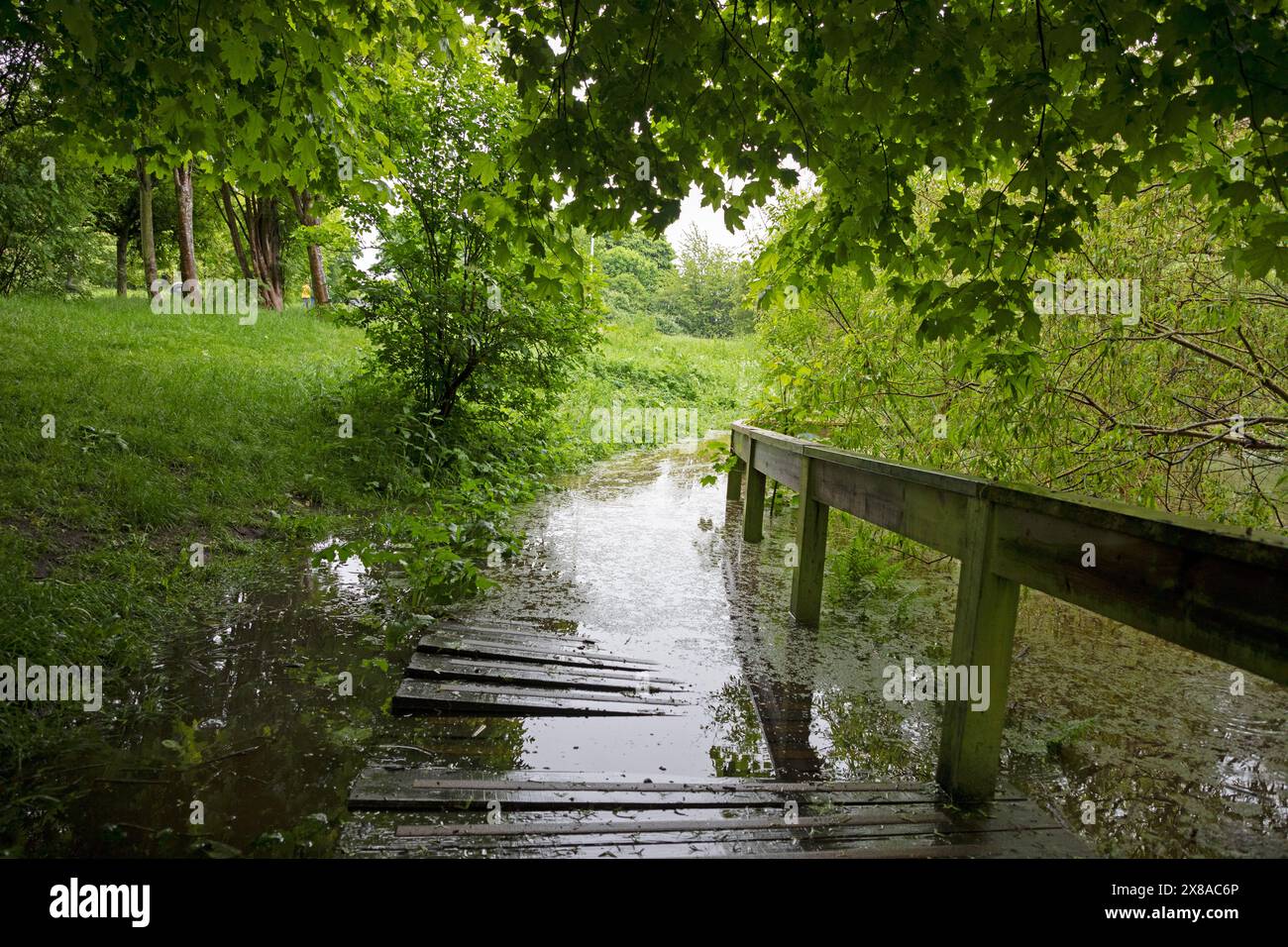 Figgate Burn Park, Edinburgh, Scotland, UK. 24th May 2024. Paths and ...
