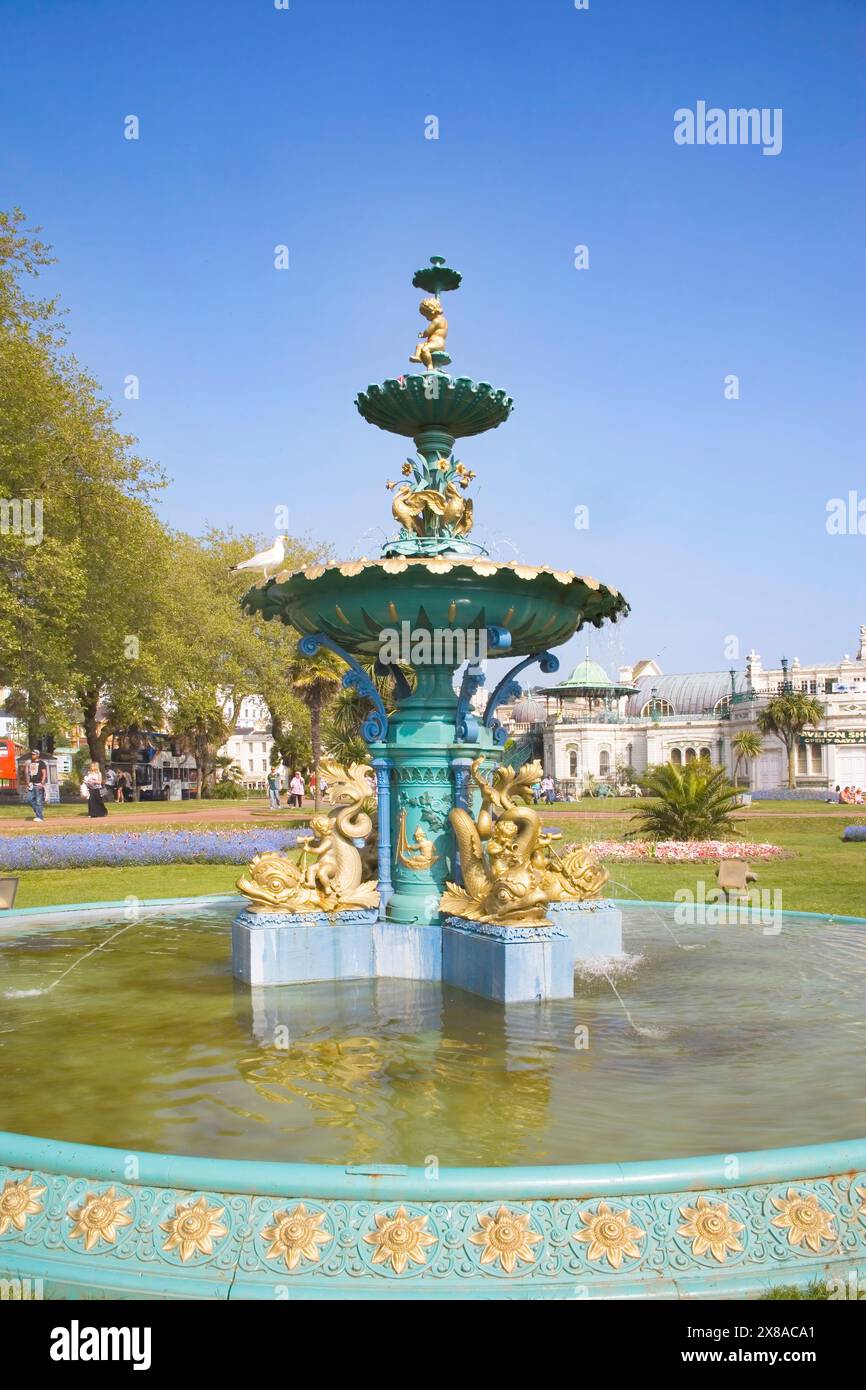 fountain in princess gardens in torquay on the south devon coast Stock ...
