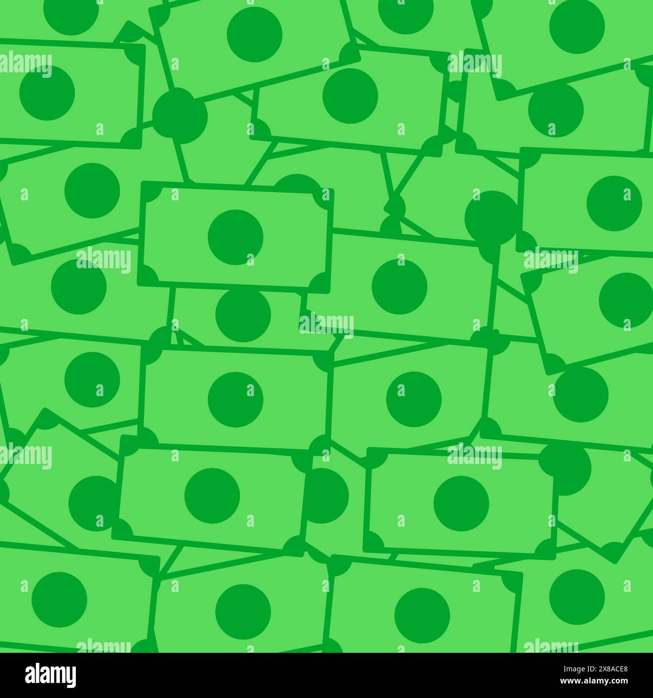 Pile of green banknotes Vector. Money pattern background. Wealth and ...