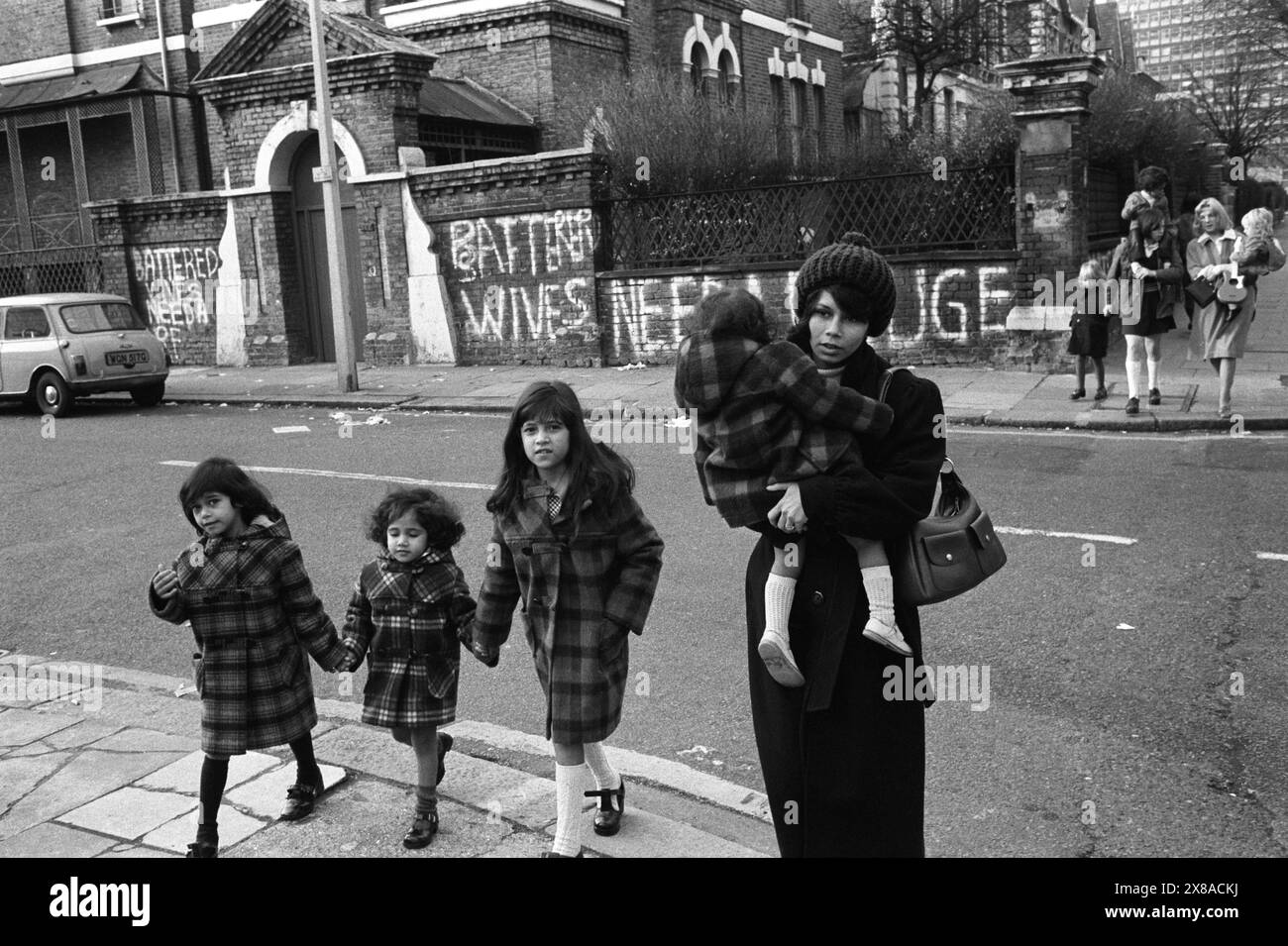 Chiswick Women's Aid 1970s UK. Group of battered women from the refuge ...
