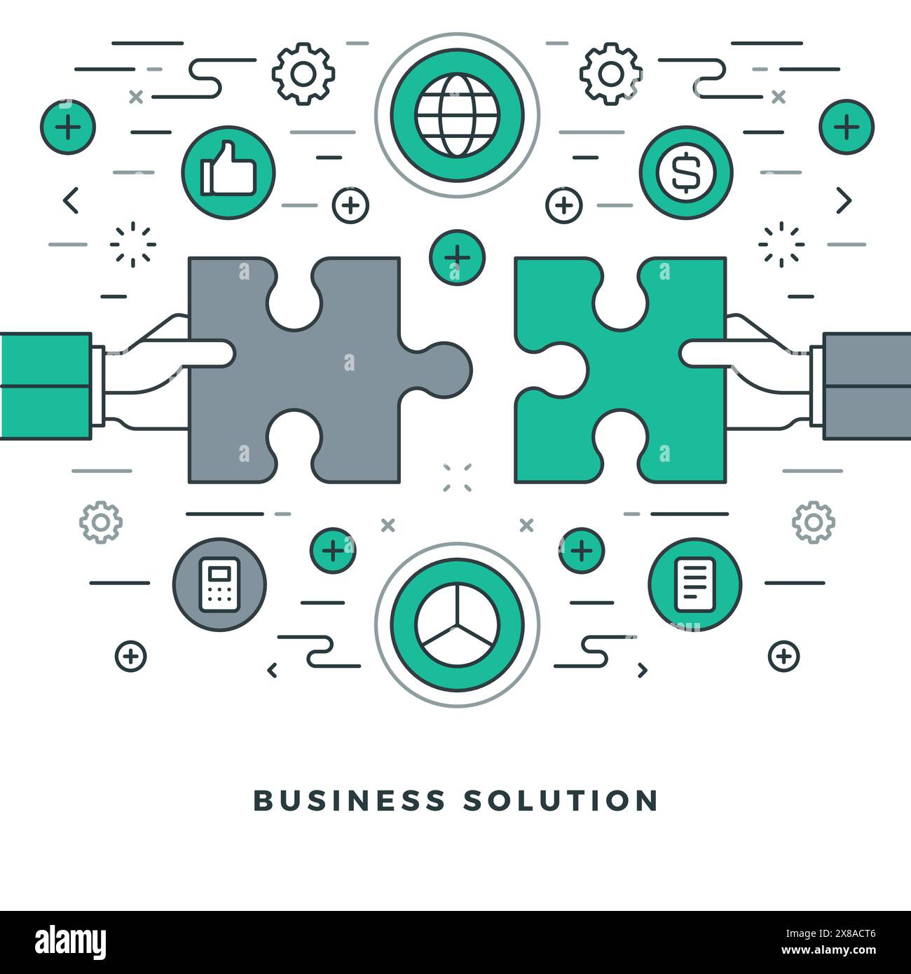 Flat line Vector illustration. Modern thin linear stroke icons. Website ...