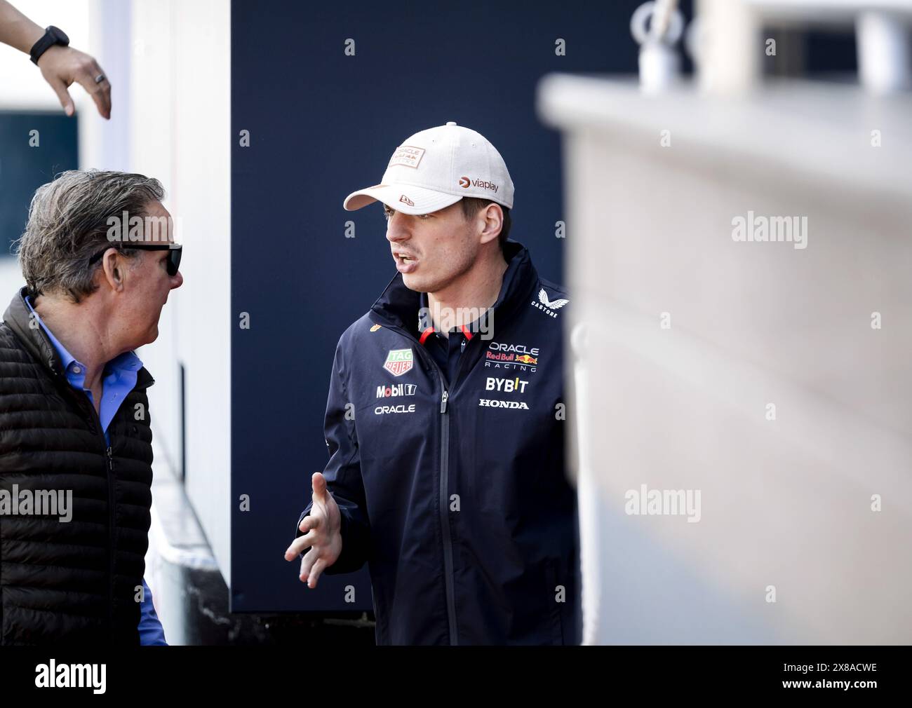 MONACO - 24/05/2024, Max Verstappen (Red Bull Racing) and manager ...