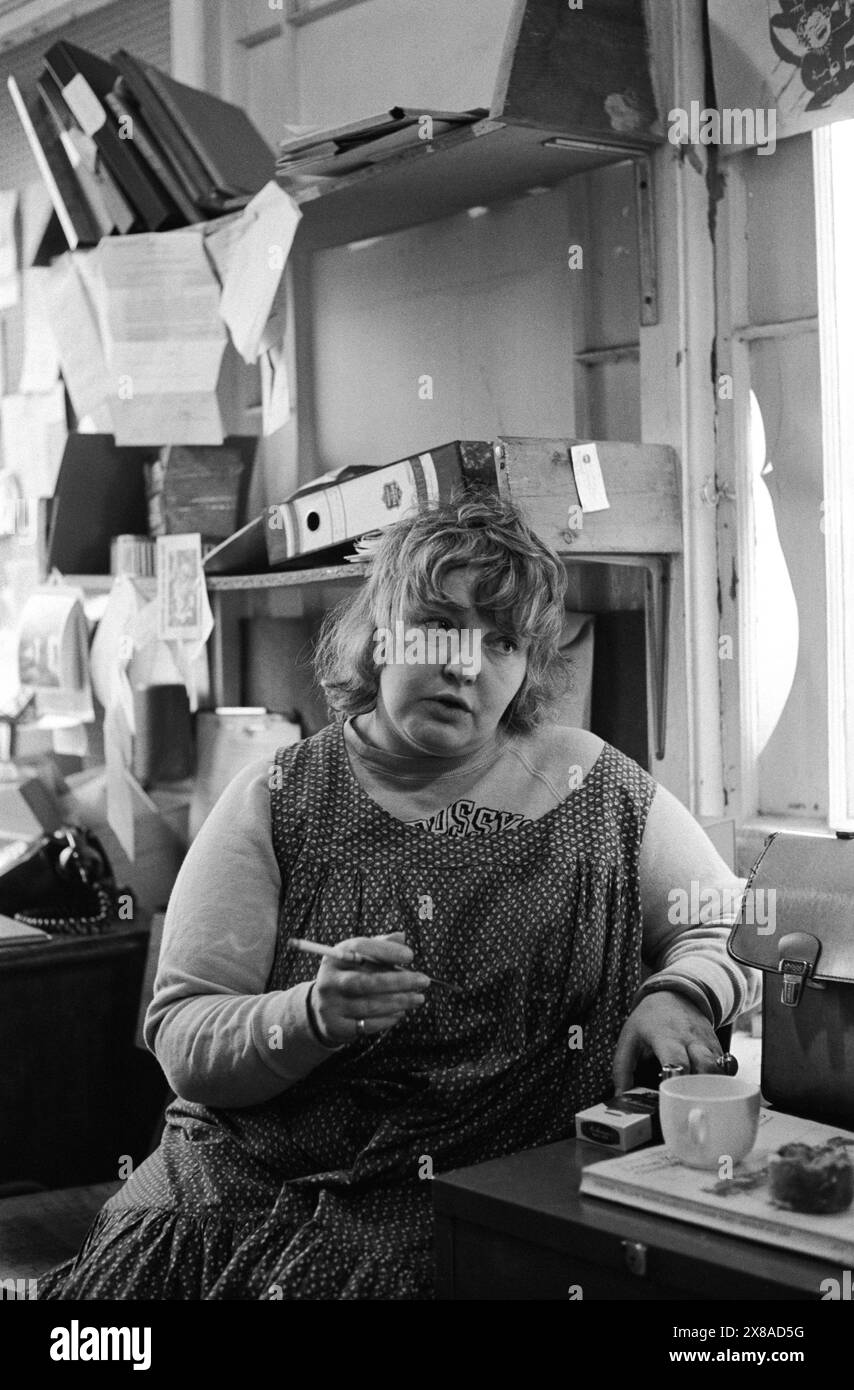 Chiswick Women's Aid, Erin Pizzey in her office at the former Palm ...