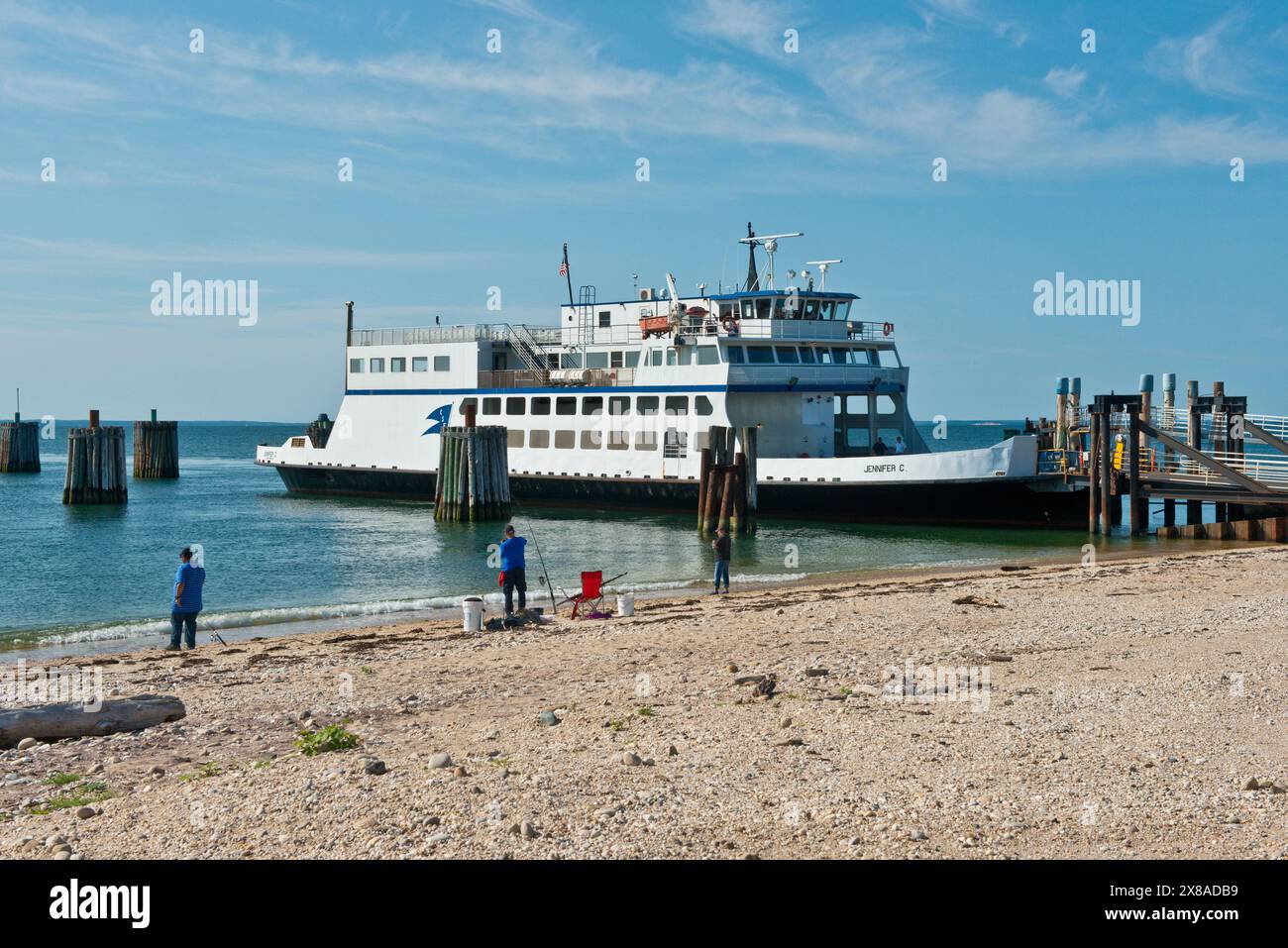Orient Point Ferry terminal. Long Island, New York State, United States ...