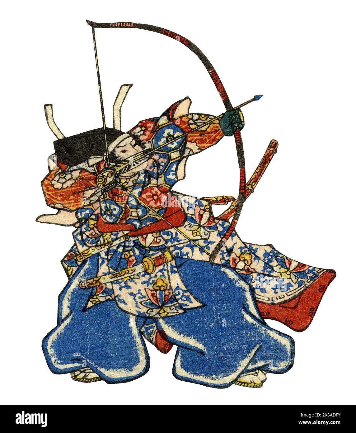 Female samurai woodblock Cut Out Stock Images & Pictures - Alamy