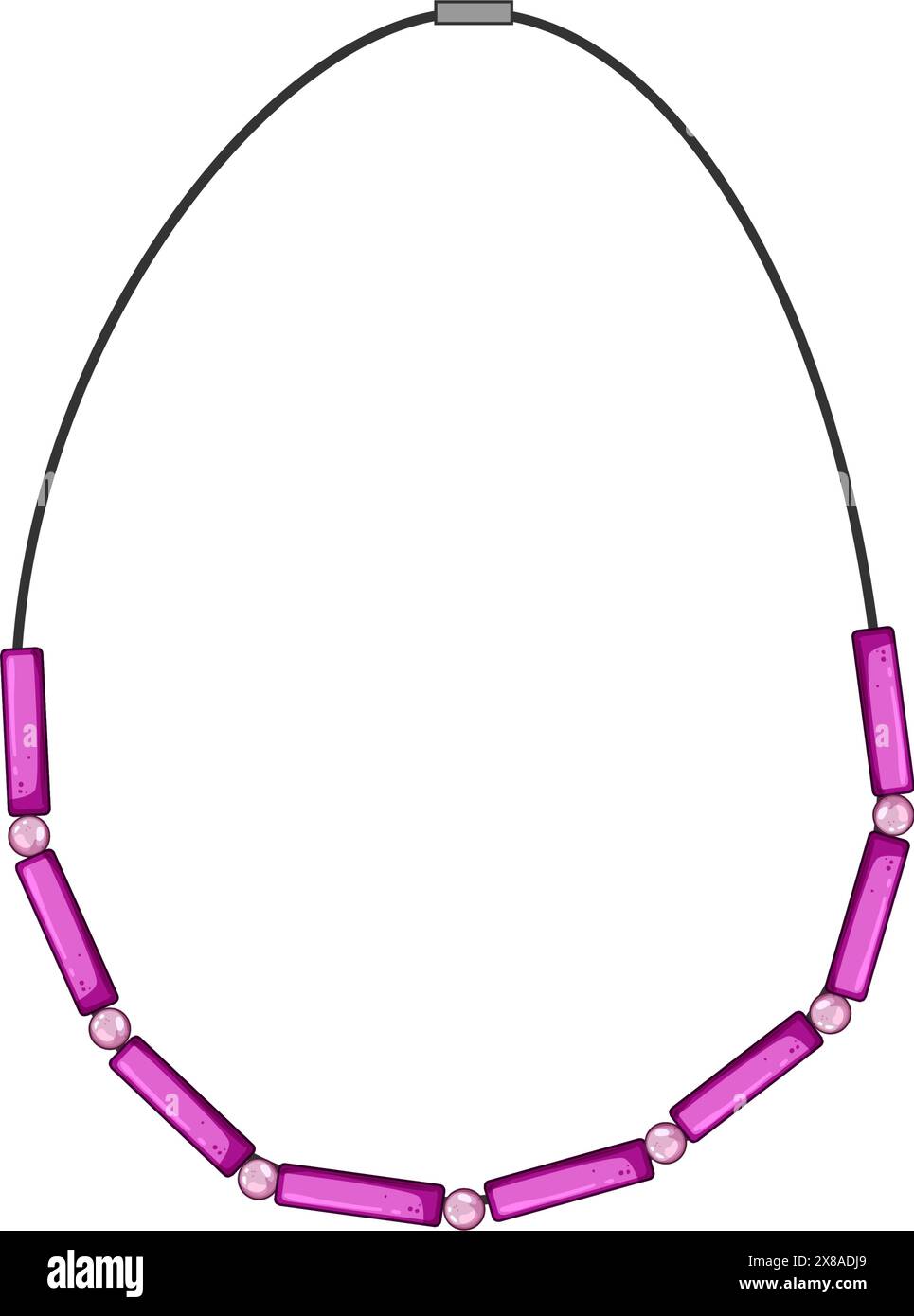 gras beads necklace cartoon vector illustration Stock Vector Image ...