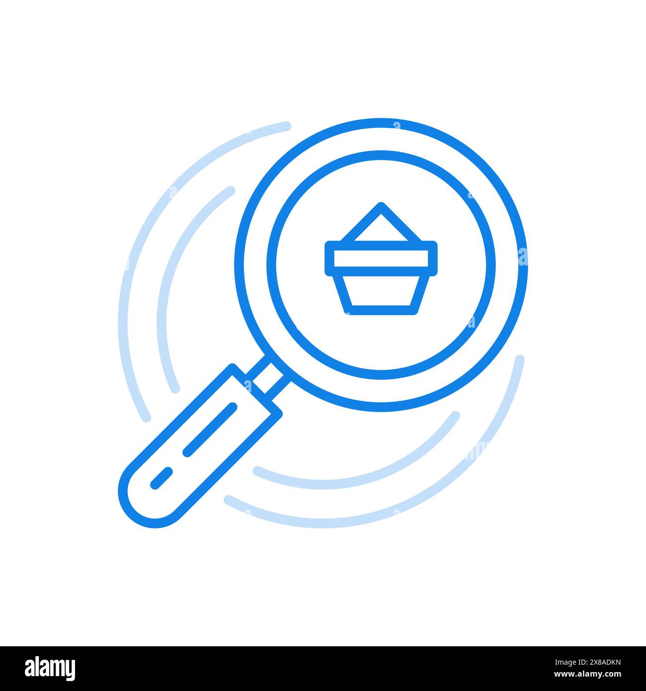 Shopping delivery analysis vector line icon. Online retail and ...