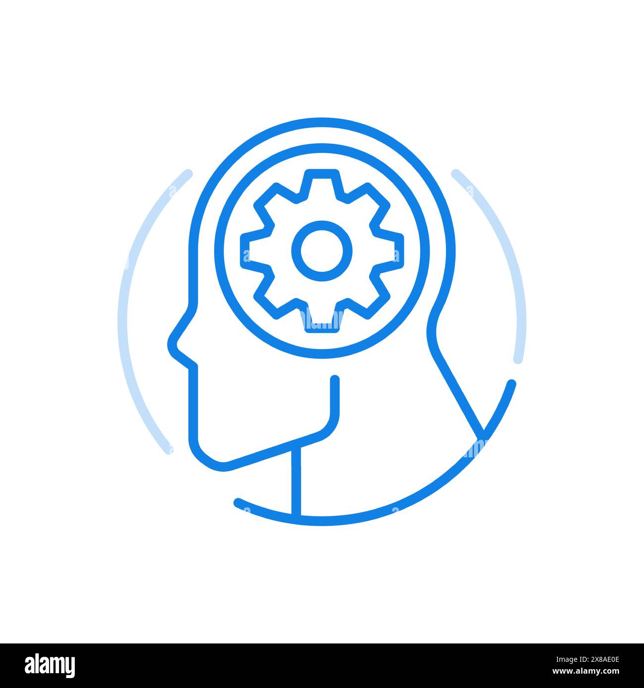 Business thinking process icon vector. Creative hike of constructive ...