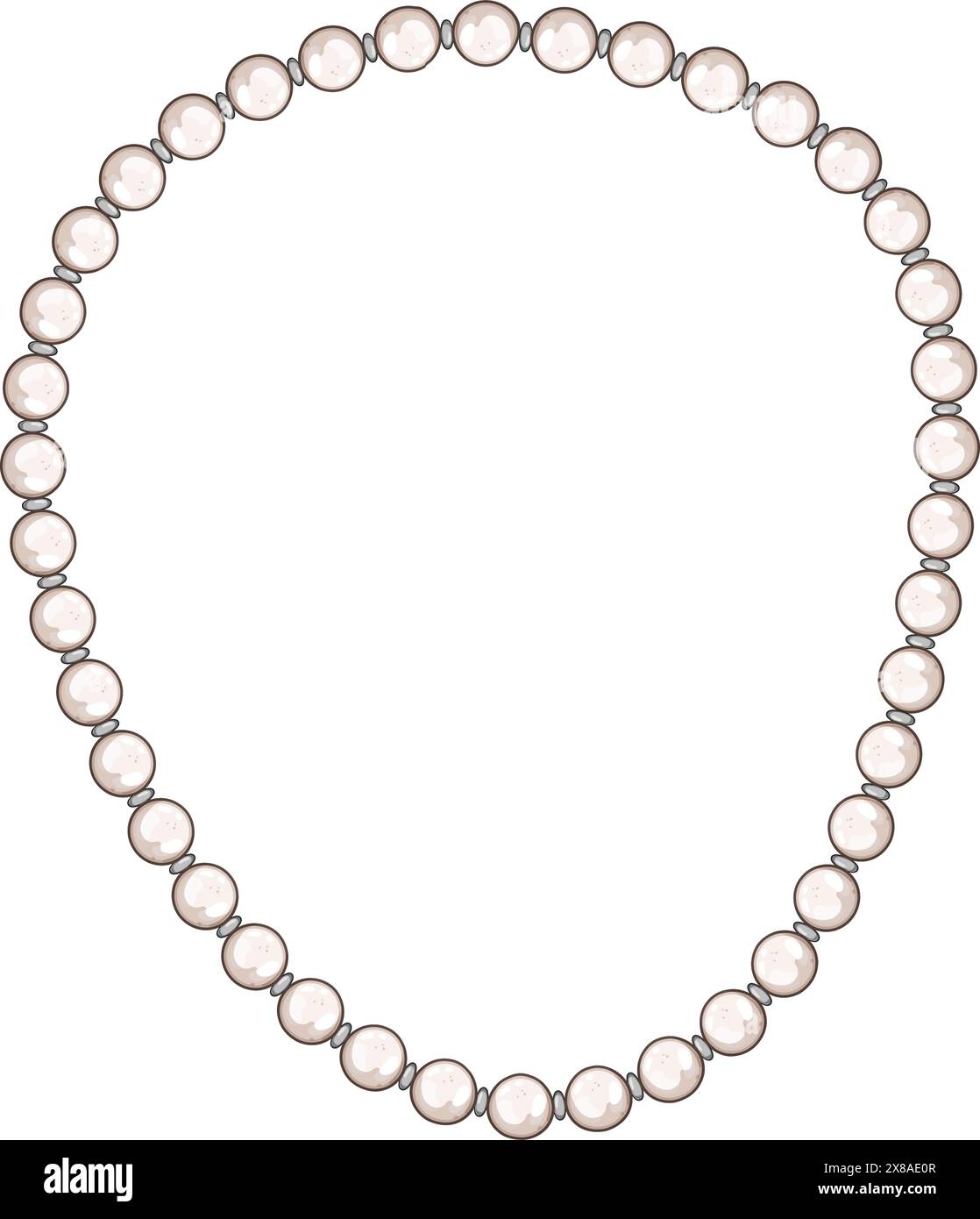 accessories beads necklace cartoon vector illustration Stock Vector ...