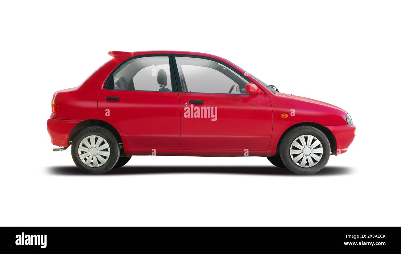 Mazda 121 classic car side view isolated on white background Stock ...