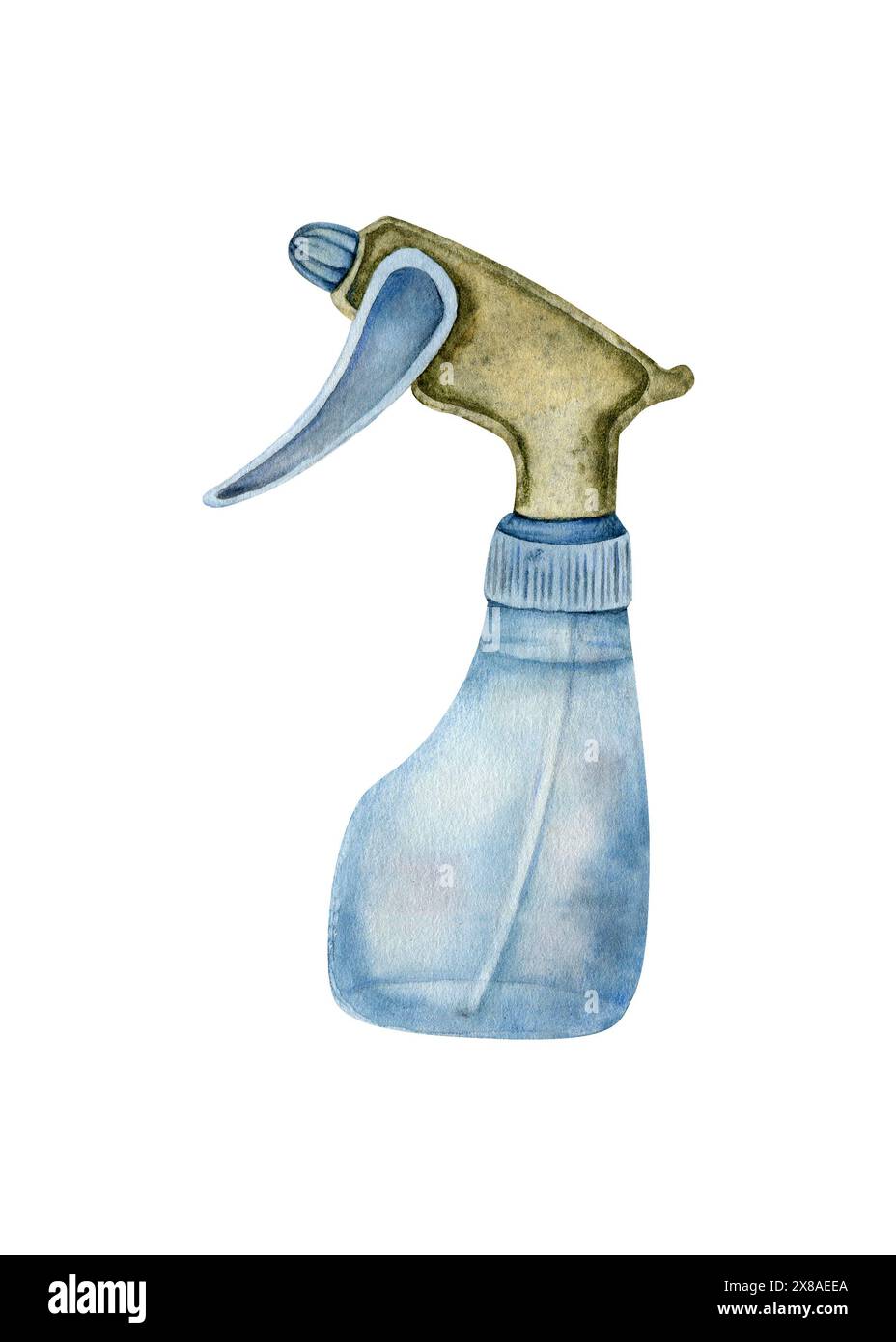 Sprayer for plants, sprayer, sprayer. Watercolor illustration on a ...