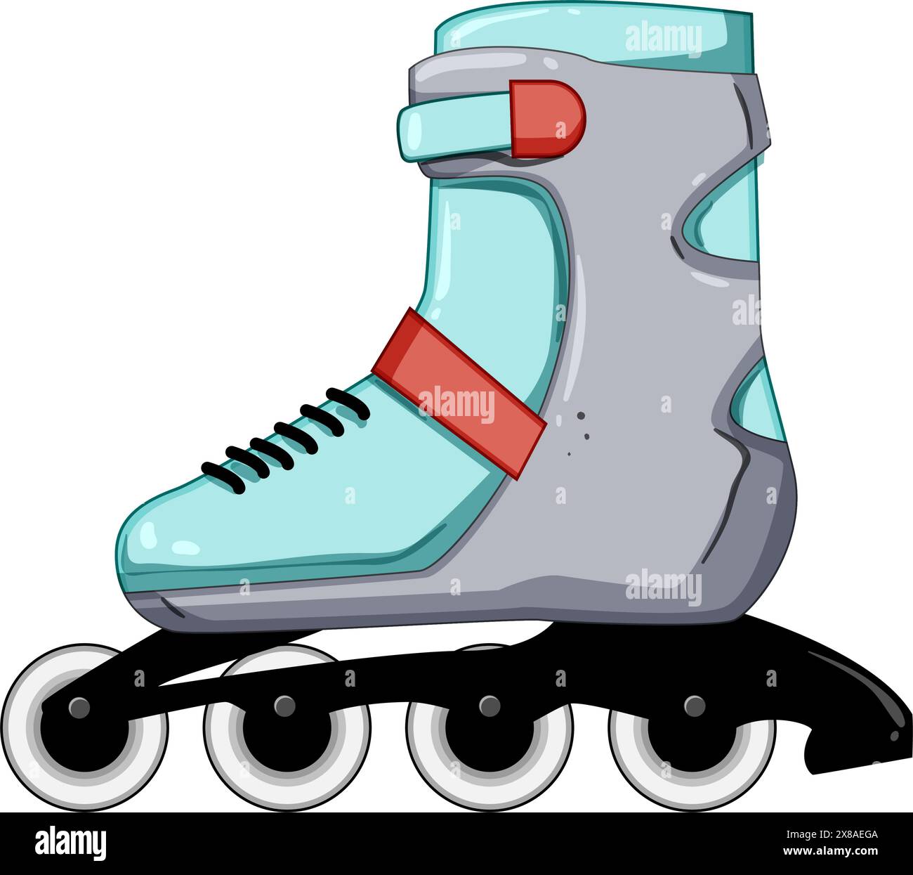child inline skates cartoon vector illustration Stock Vector Image ...