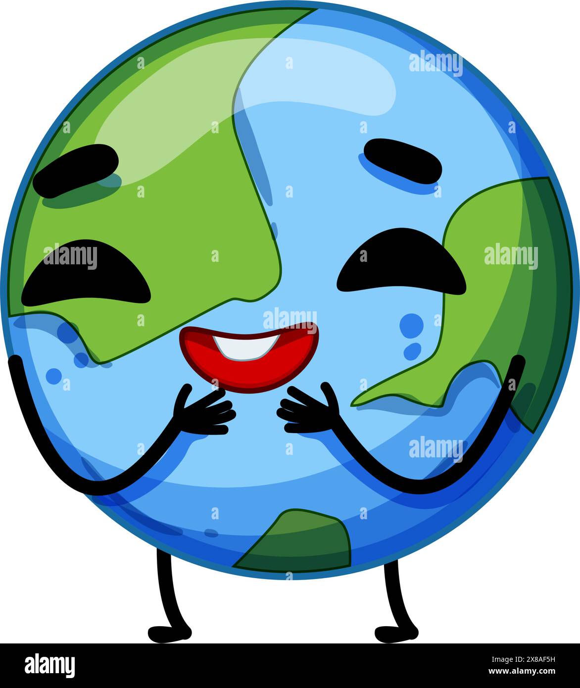day earth planet character cartoon vector illustration Stock Vector ...