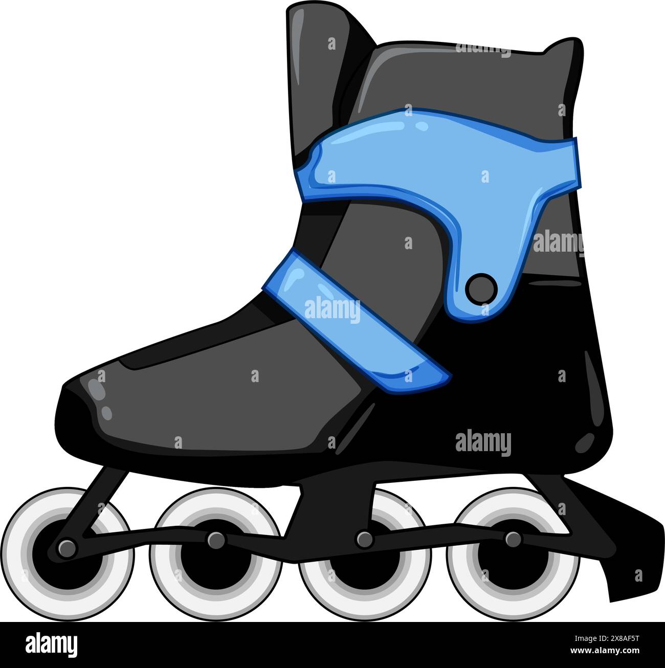 put inline skates cartoon vector illustration Stock Vector Image & Art ...