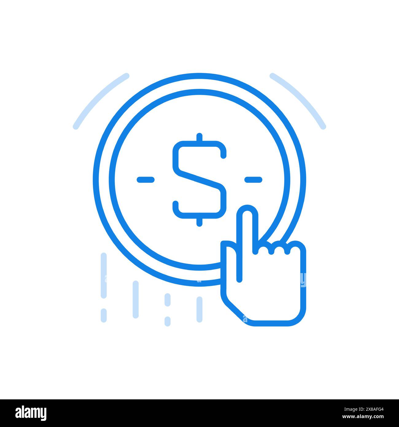 Businessman hand presses on Stock Vector Images - Alamy