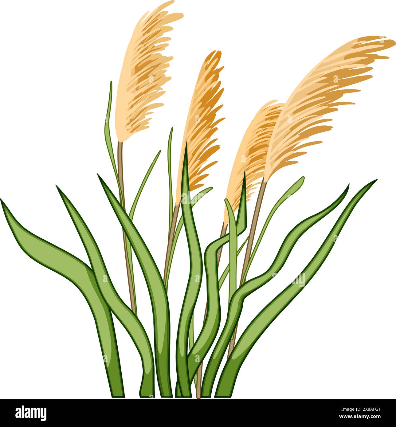river lake plant cartoon vector illustration Stock Vector Image & Art ...