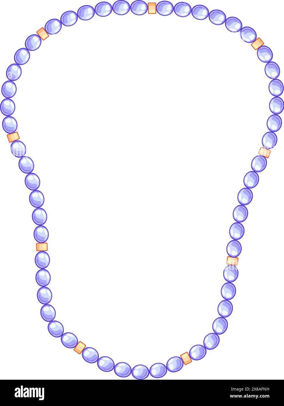 bead beads necklace cartoon vector illustration Stock Vector Image ...