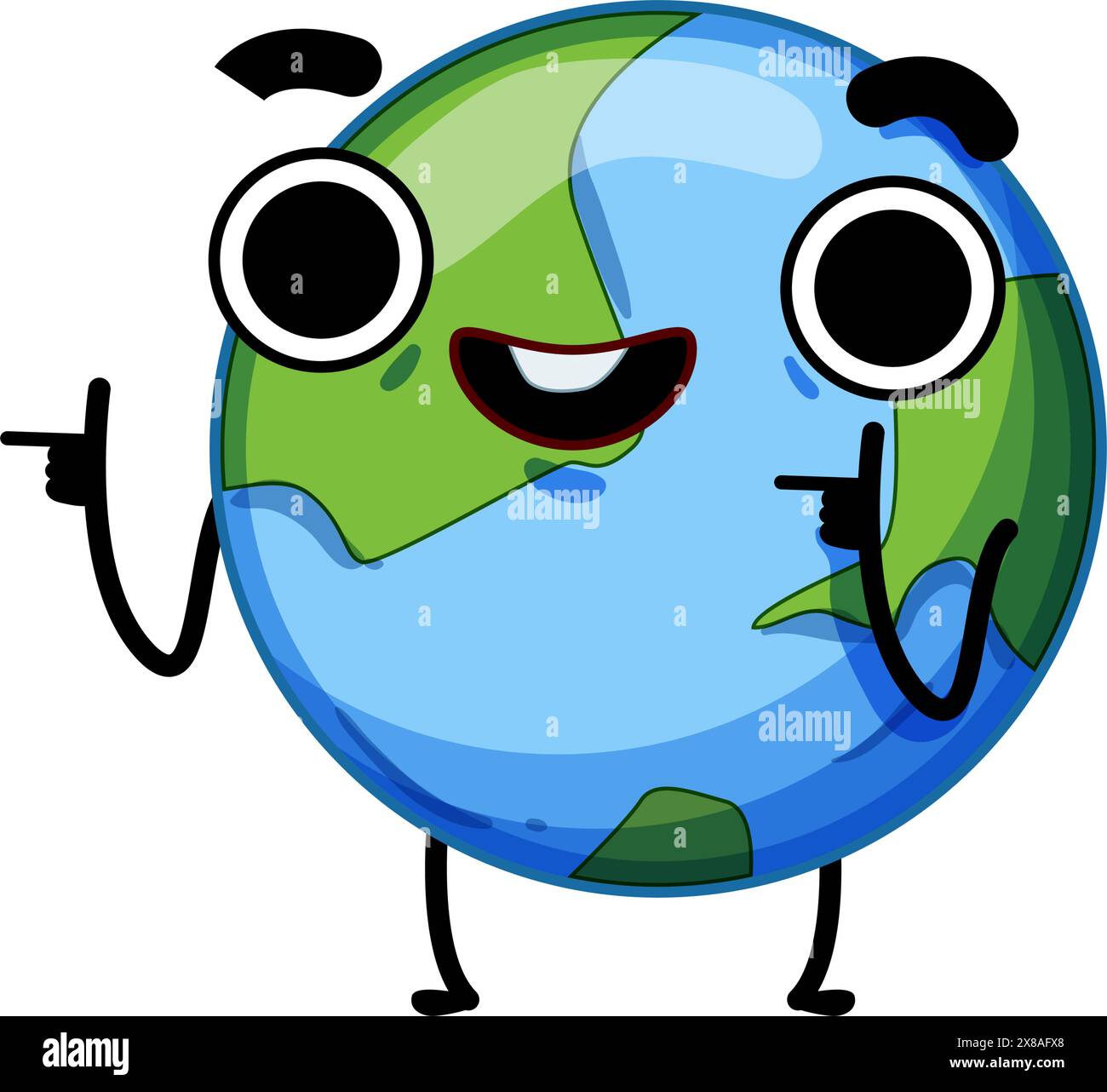 globe earth planet character cartoon vector illustration Stock Vector ...