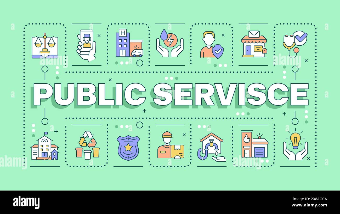 Public service green word concept Stock Vector Image & Art - Alamy