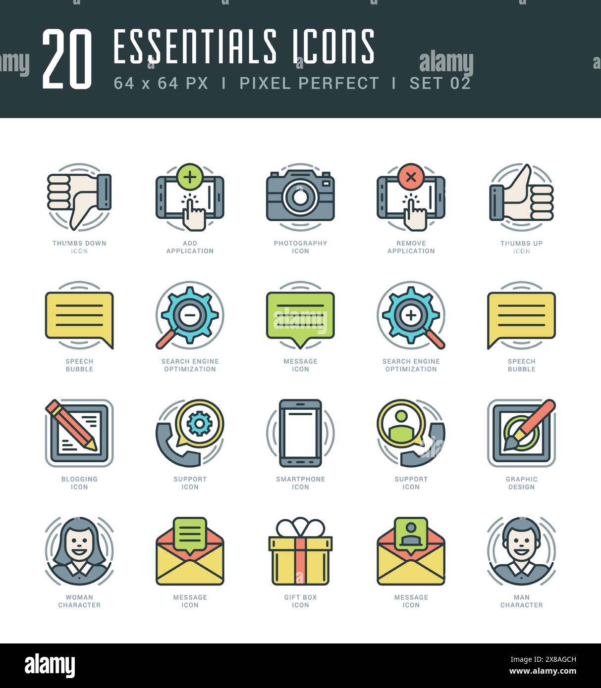 Flat line icons set. Trendy Modern thin linear stroke vector Essentials ...