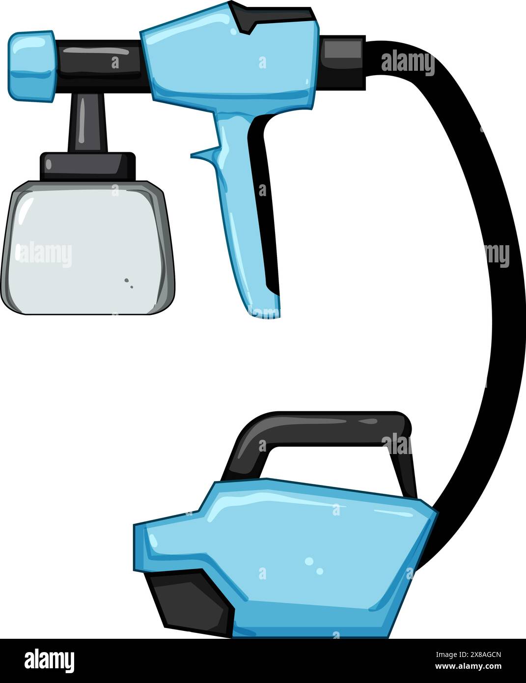 gun paint sprayer cartoon vector illustration Stock Vector Image & Art ...