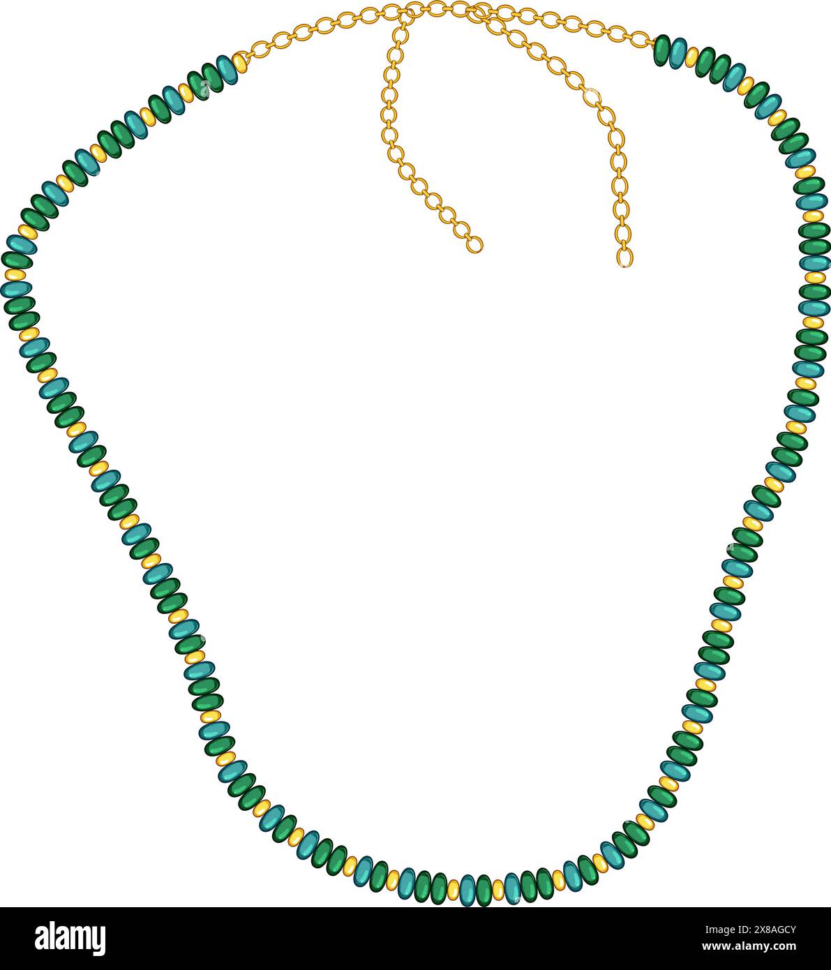 choker beads necklace cartoon vector illustration Stock Vector Image ...