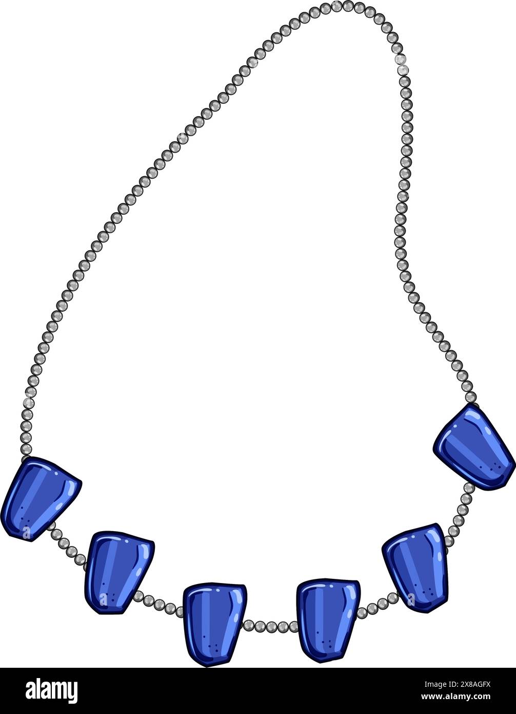 party beads necklace cartoon vector illustration Stock Vector Image ...