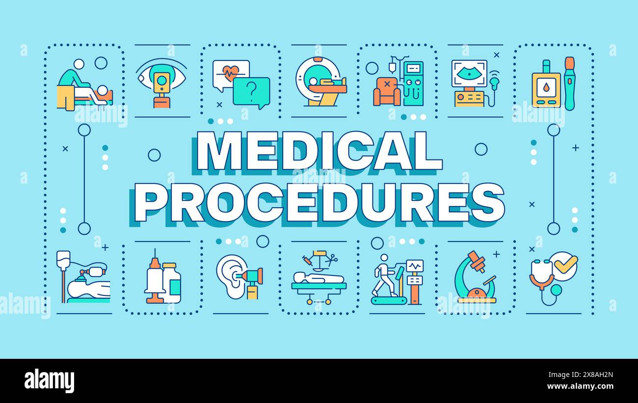 Medical procedures light blue word concept Stock Vector Image & Art - Alamy