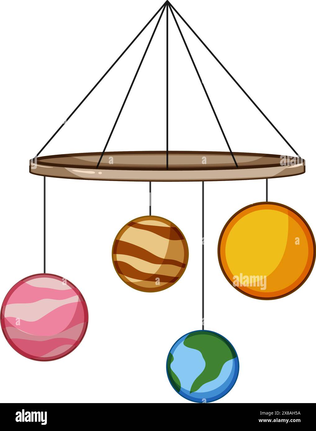 infant crib mobile cartoon vector illustration Stock Vector Image & Art ...