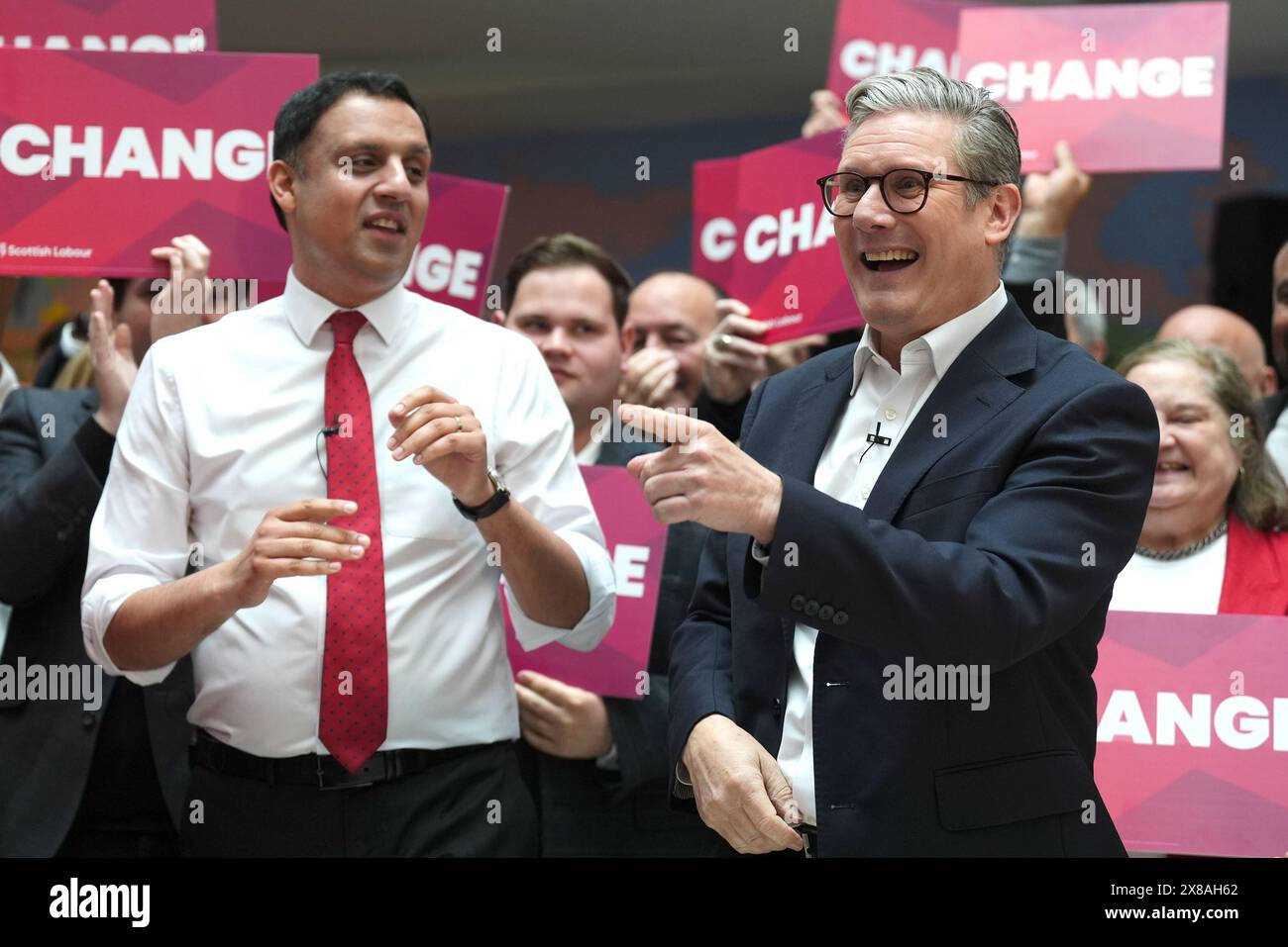 Labour leader Sir Keir Starmer (right) and Scottish Labour leader Anas ...