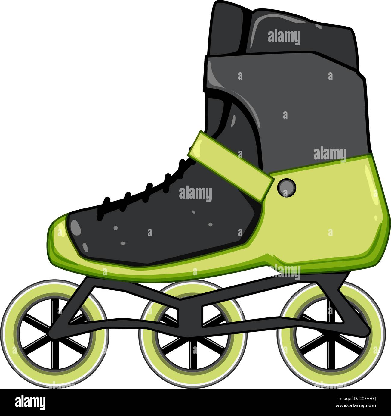 skate inline skates cartoon vector illustration Stock Vector Image ...