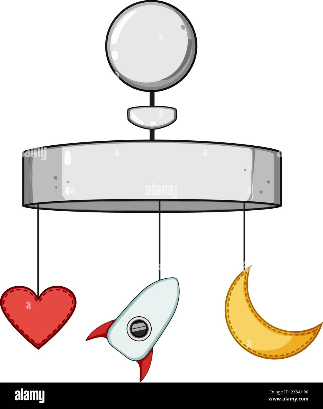 room crib mobile cartoon vector illustration Stock Vector Image & Art ...