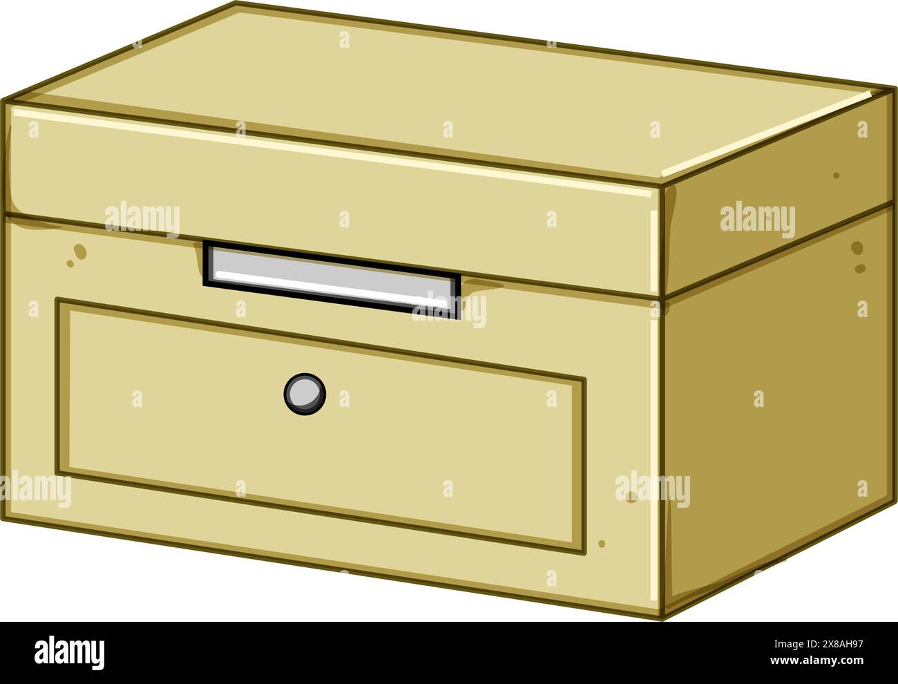 box jewelry organizer cartoon vector illustration Stock Vector Image ...