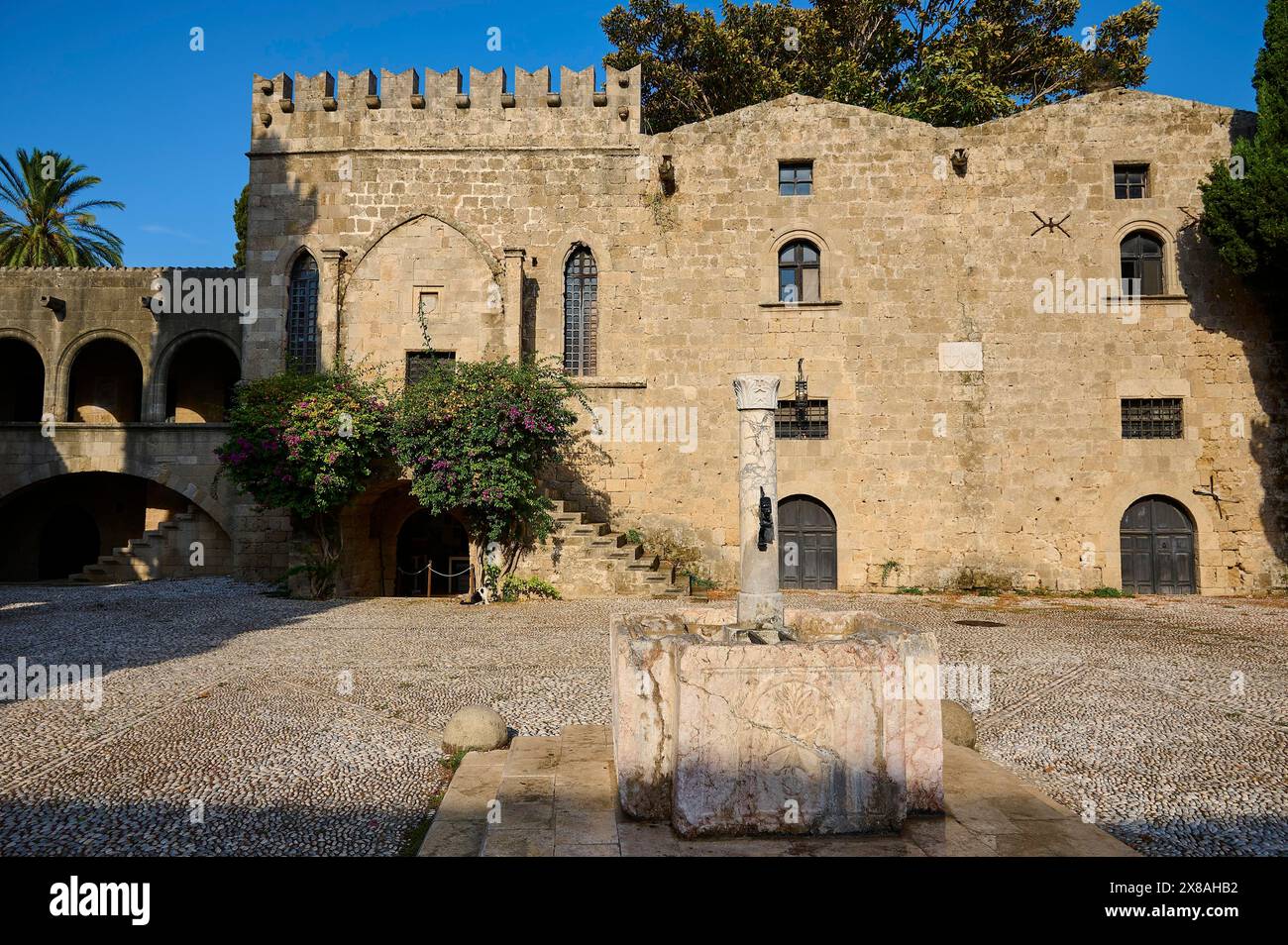 Argyrokastrou Square, Old Hospital, early Christian baptismal font ...