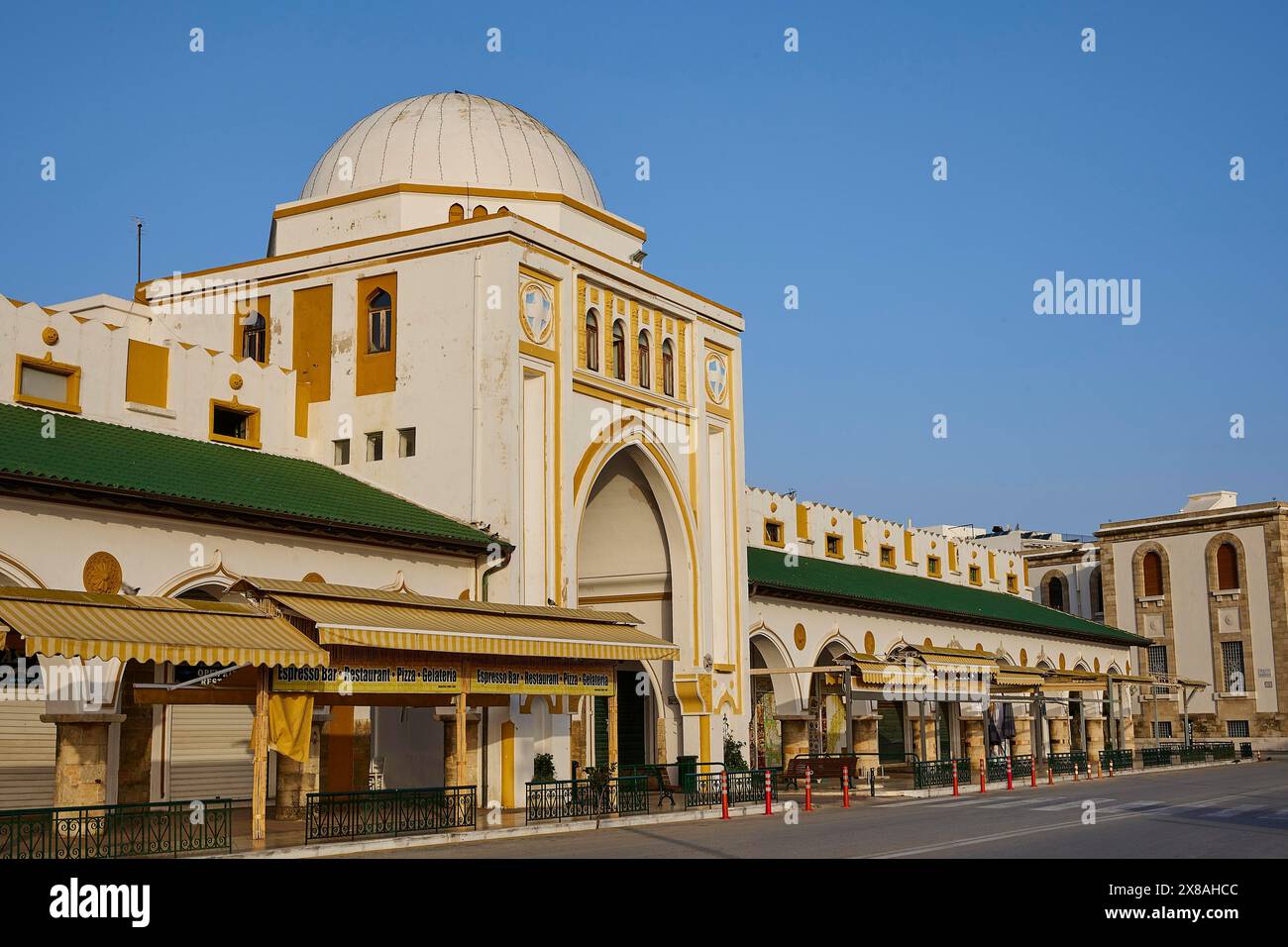 Market Hall, Nea Agora, Historic building with a large dome, central ...