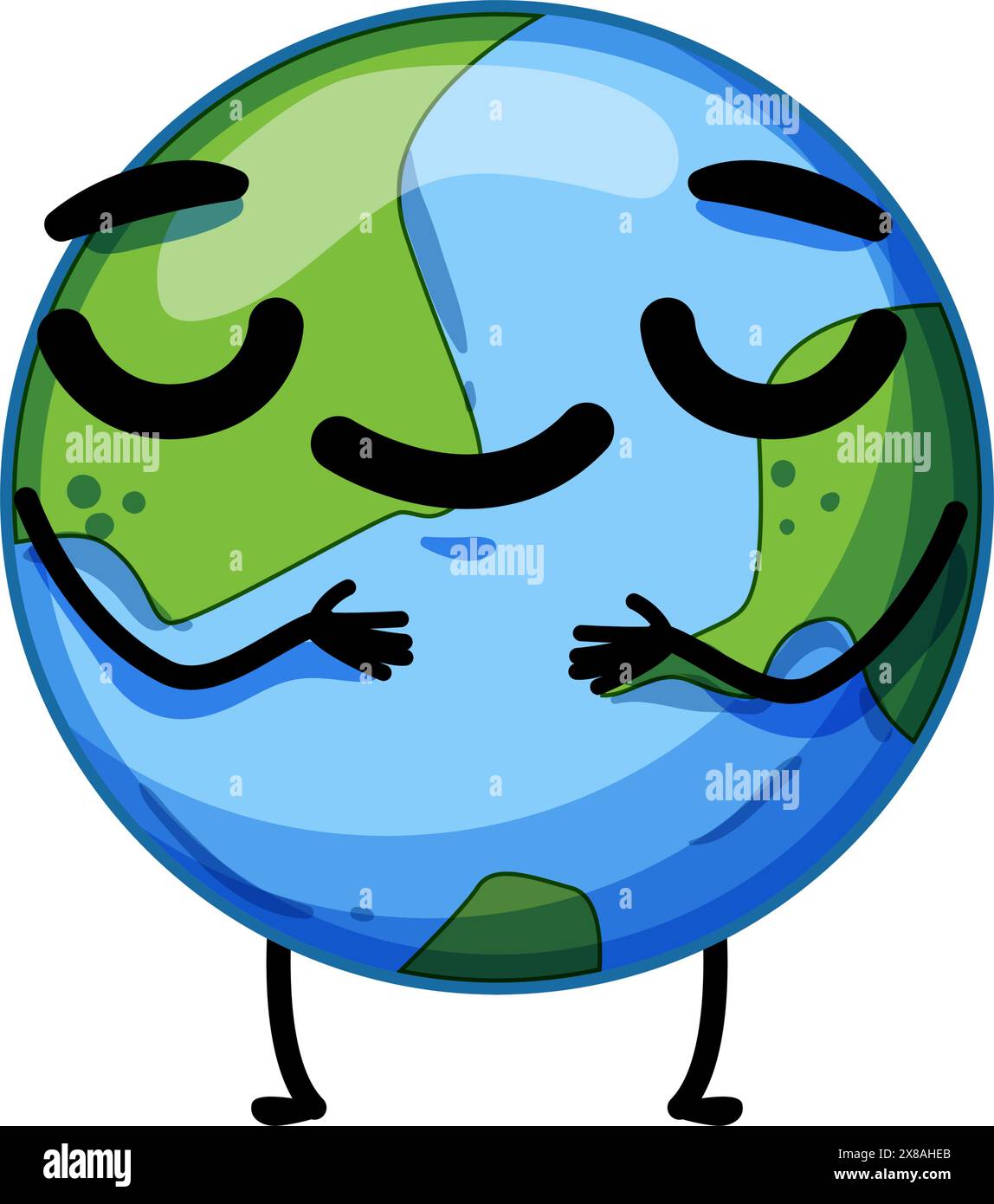 ecology earth planet character cartoon vector illustration Stock Vector ...
