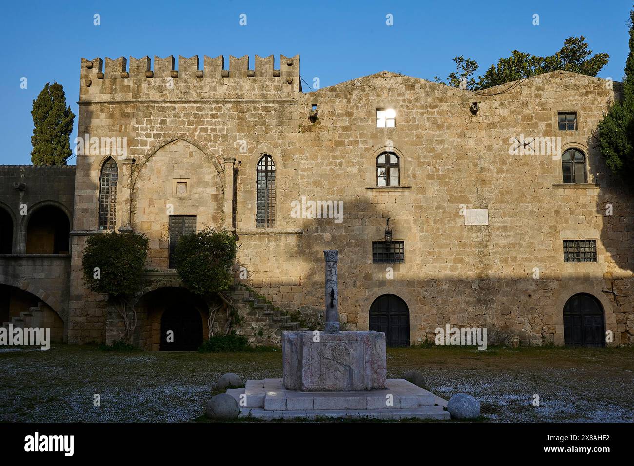 Argyrokastrou Square, Old Hospital, Early Christian baptismal font ...