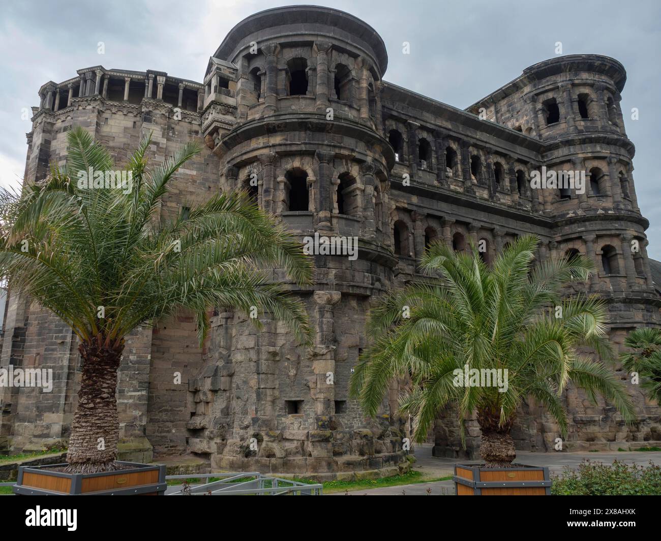 Large, well-preserved Roman Tor tor with massive stone walls and palm ...