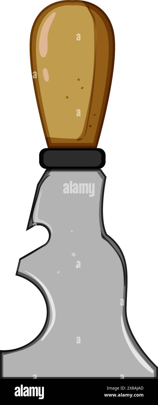 spatula paint scraper cartoon vector illustration Stock Vector Image ...