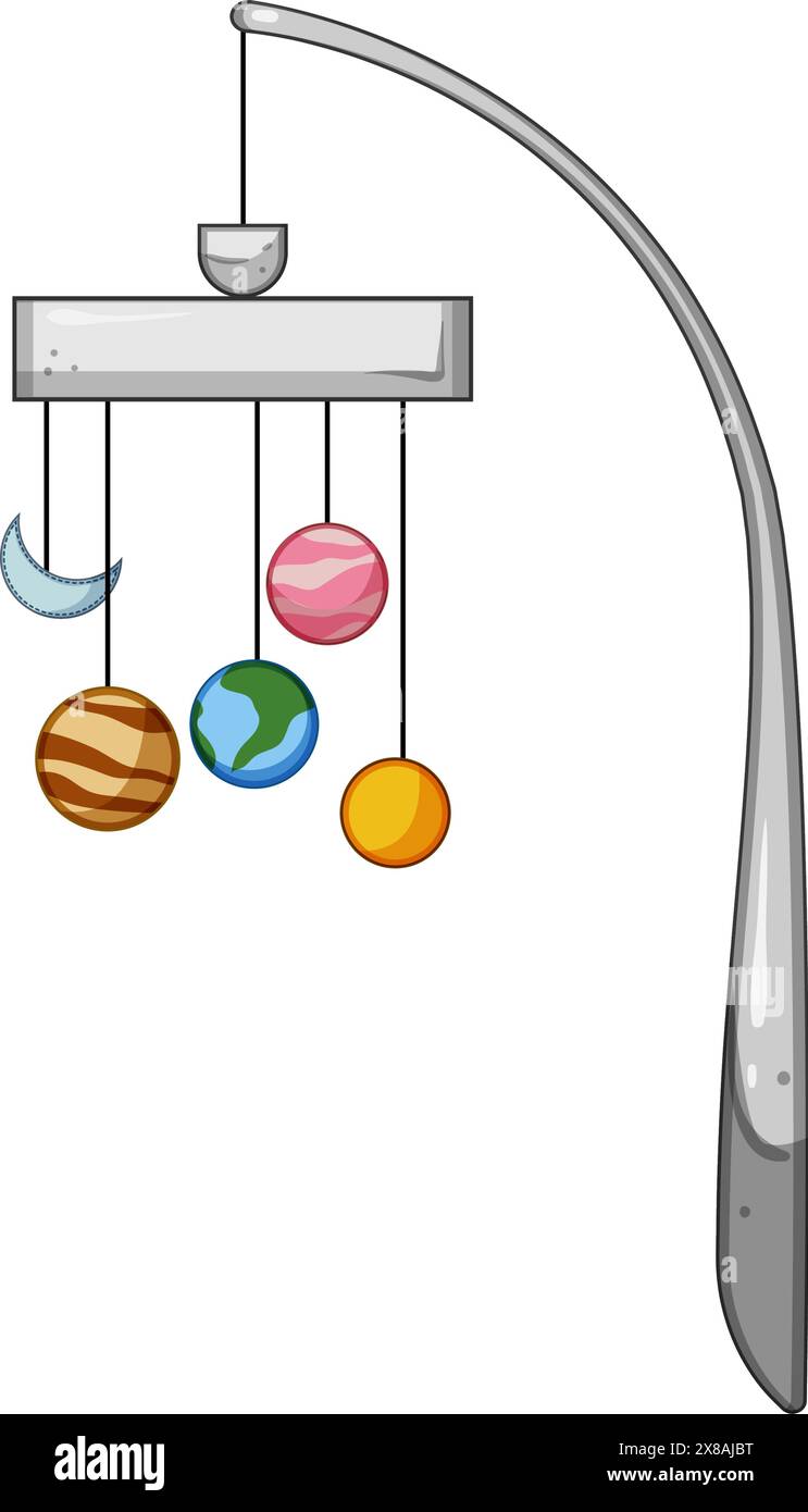 toy crib mobile cartoon vector illustration Stock Vector Image & Art ...