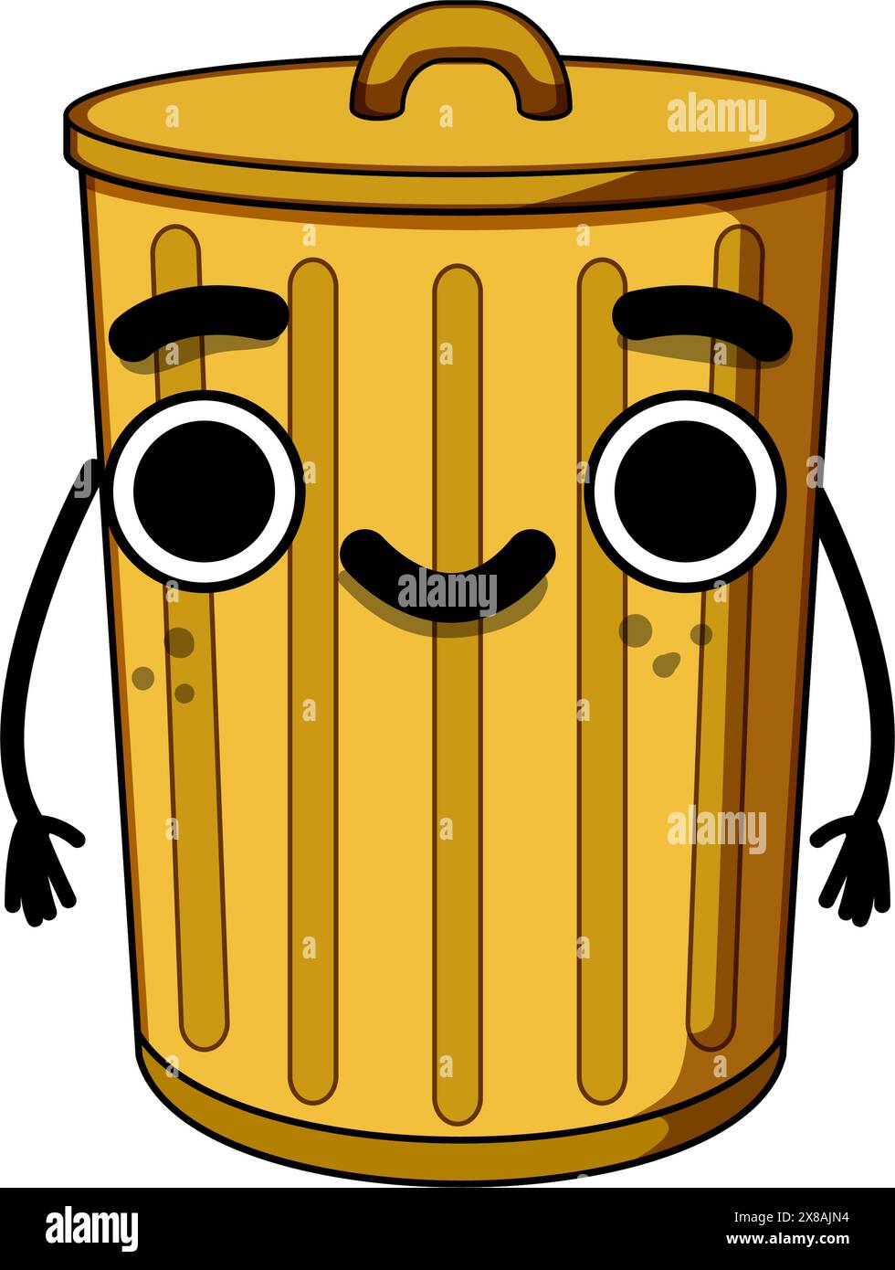 Funny rubbish bin Stock Vector Images - Alamy