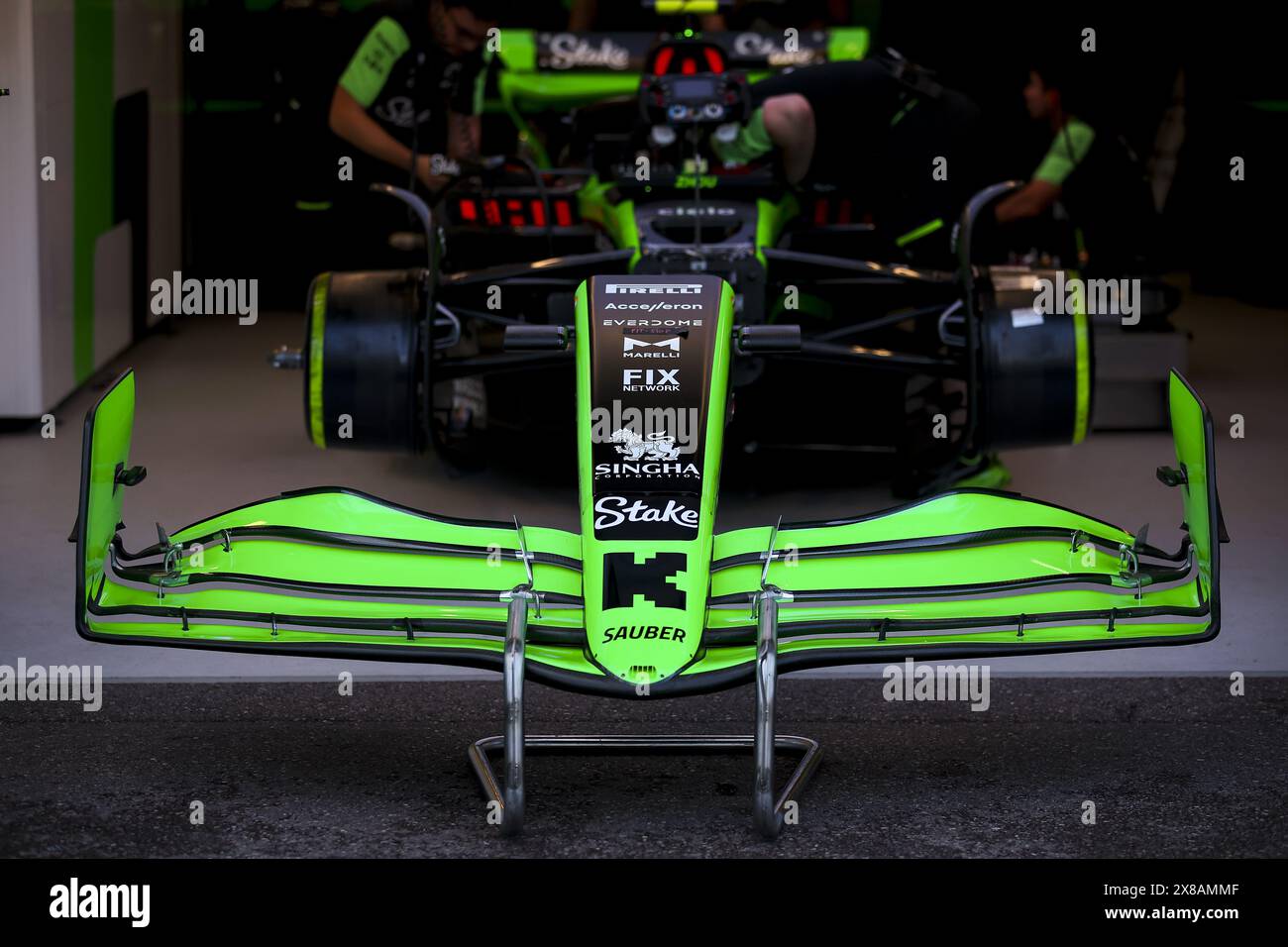 Stake F1 Team Kick Sauber C44, mechanical detail front wing during the ...