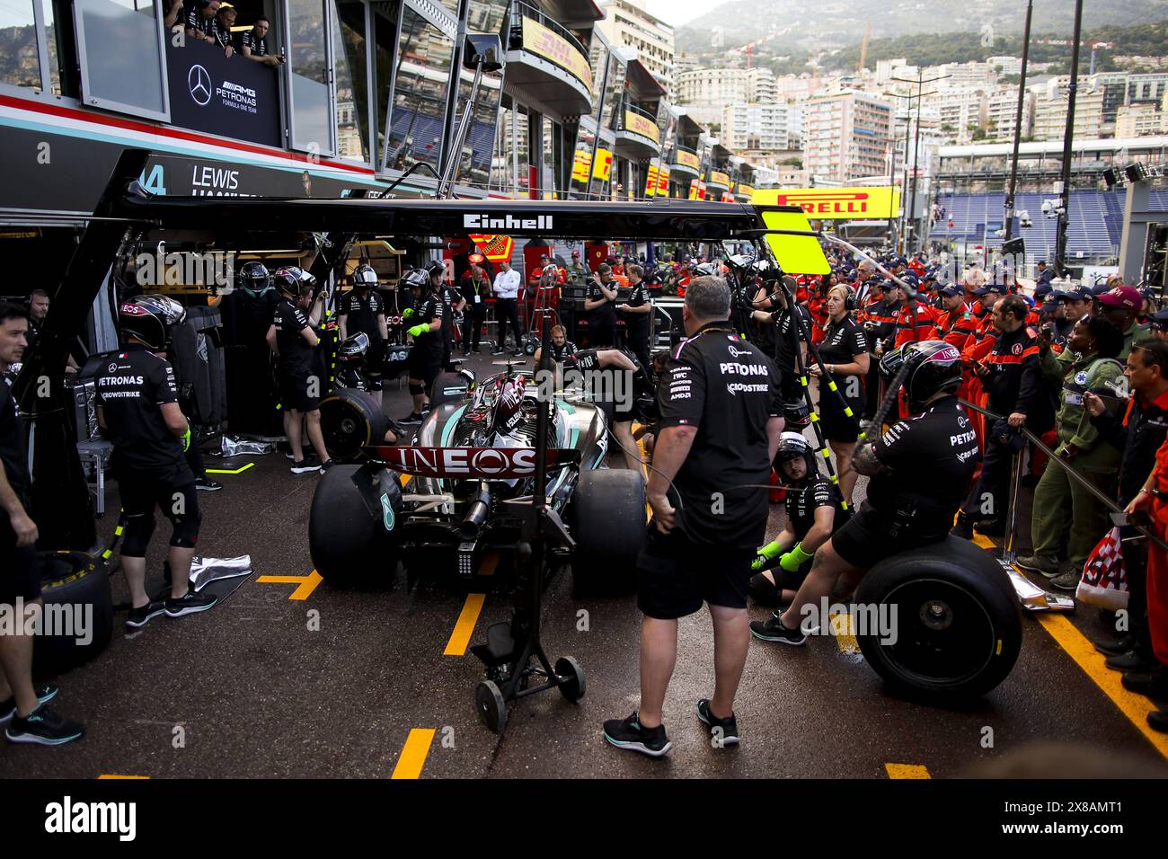 Mercedes AMG F1 Team pit stop practice during the Formula 1 Grand Prix ...