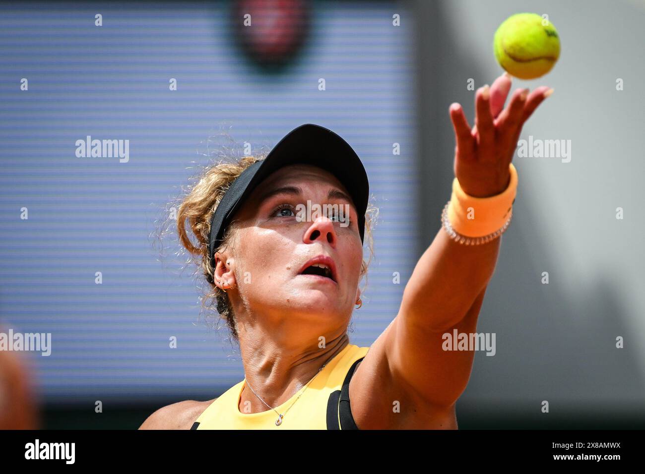 Leolia JEANJEAN of France during fourth qualifying day of Roland-Garros ...