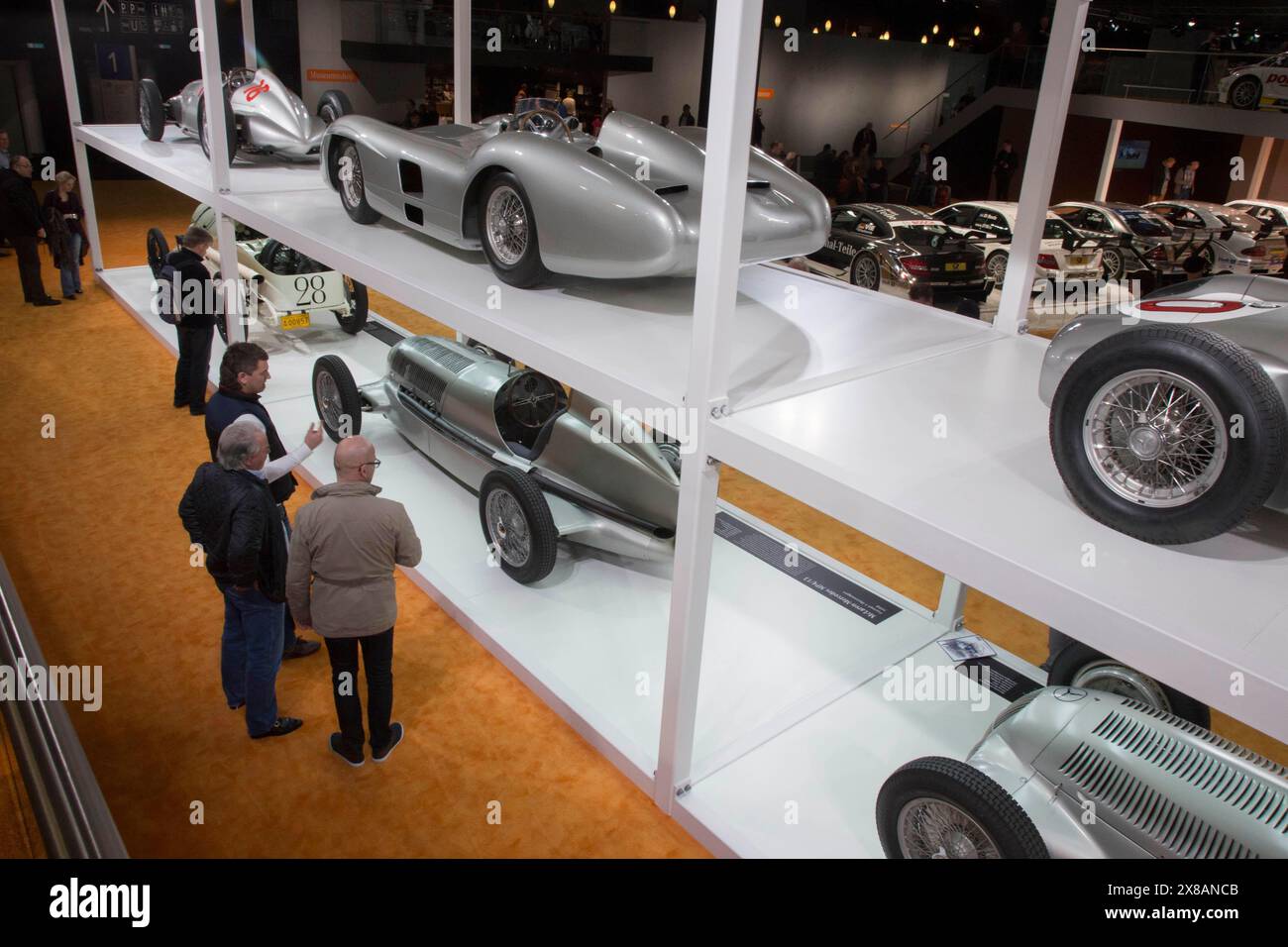 Mercedes Benz racing cars are on display at Techno Classica, the trade ...