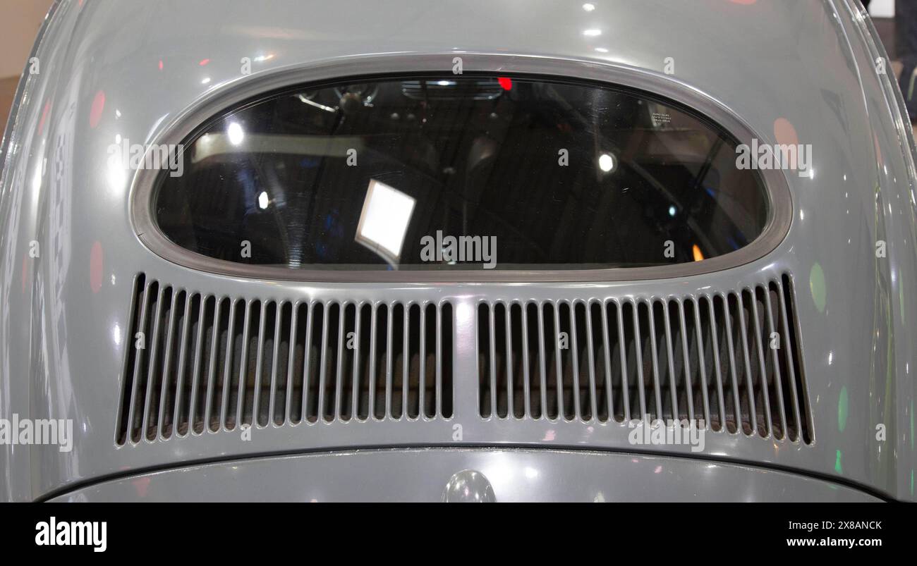 A Volkswagen Beetle with a small rear window, built in 1956, is on ...
