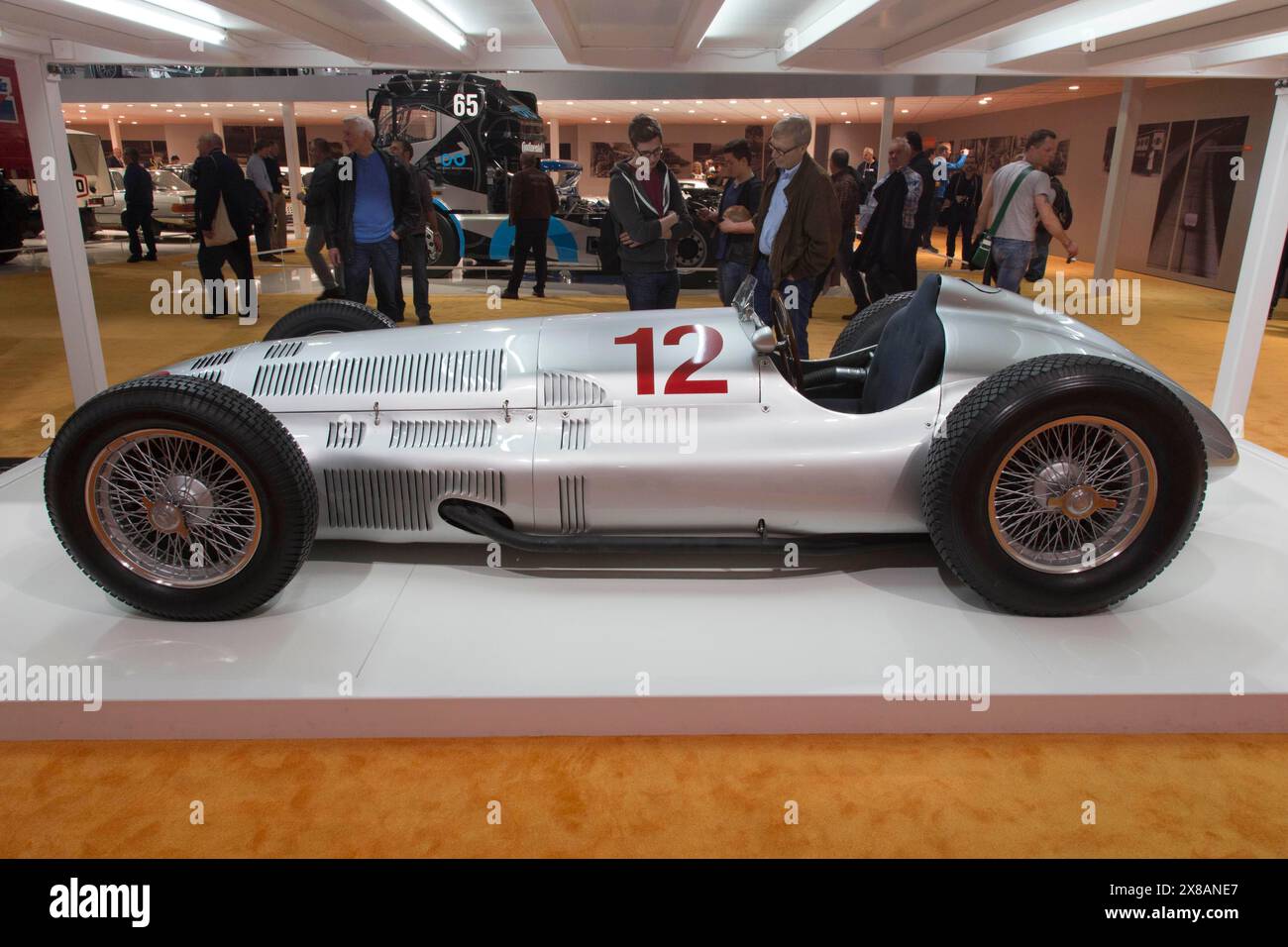 A Mercedes Benz W 154 racing car from 1939 is on display at Techno ...